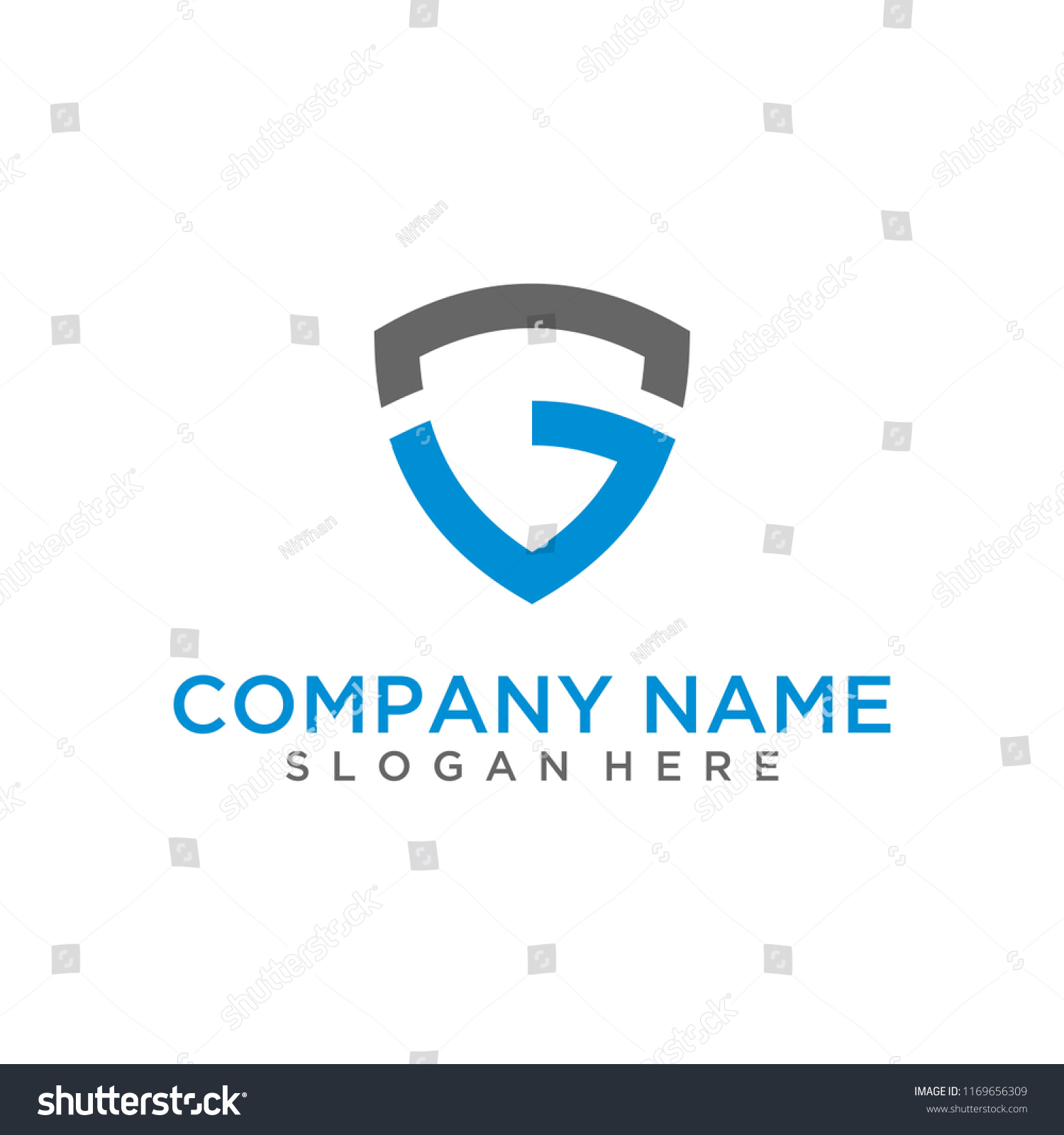 Letter G Security Logo Design Stock Vector (Royalty Free) 1169656309 ...