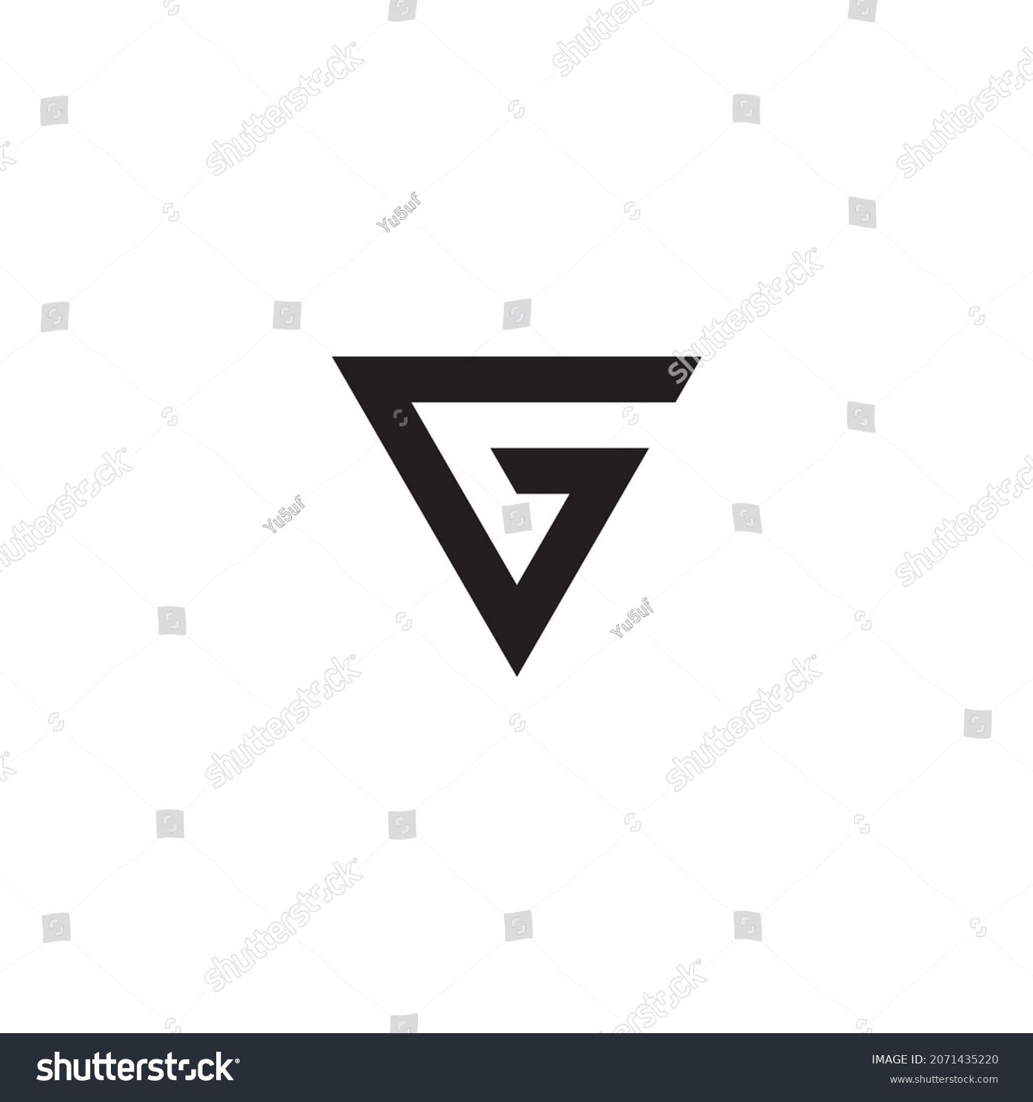 Letter G Triangle Simple Symbol Logo Stock Vector (Royalty Free ...