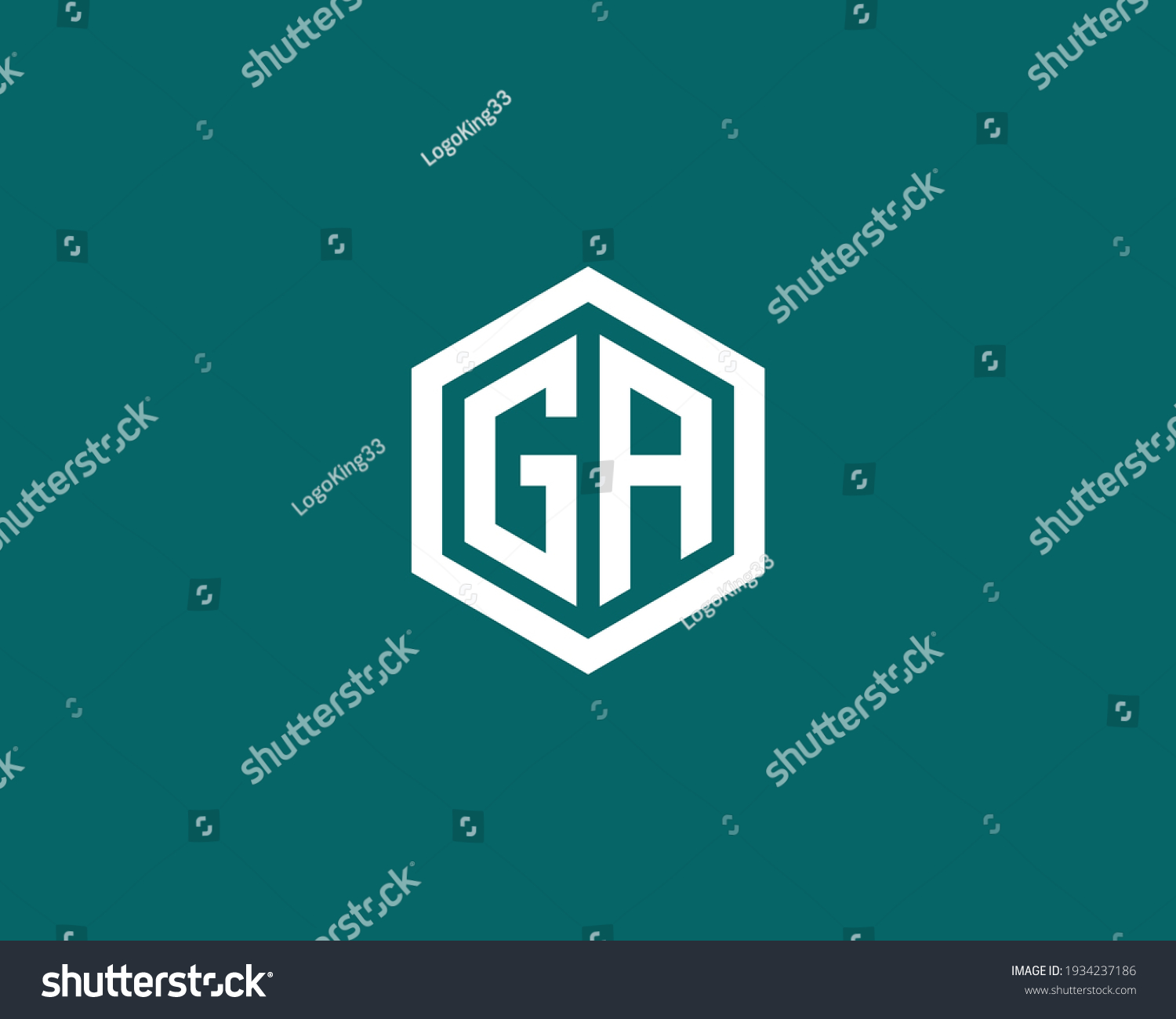 Letter Ga Logo Design Vector Template Stock Vector (Royalty Free ...