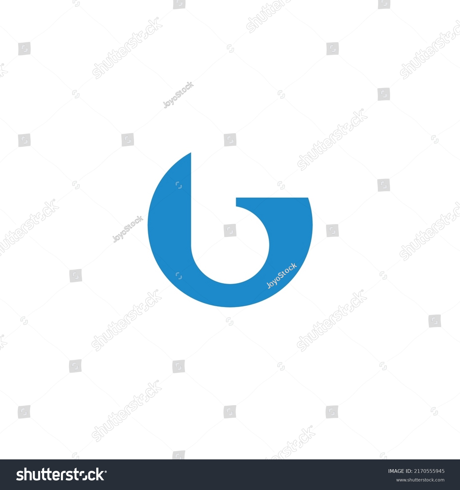 Letter Gb Simple Circle Geometric Negative Stock Vector (Royalty Free ...