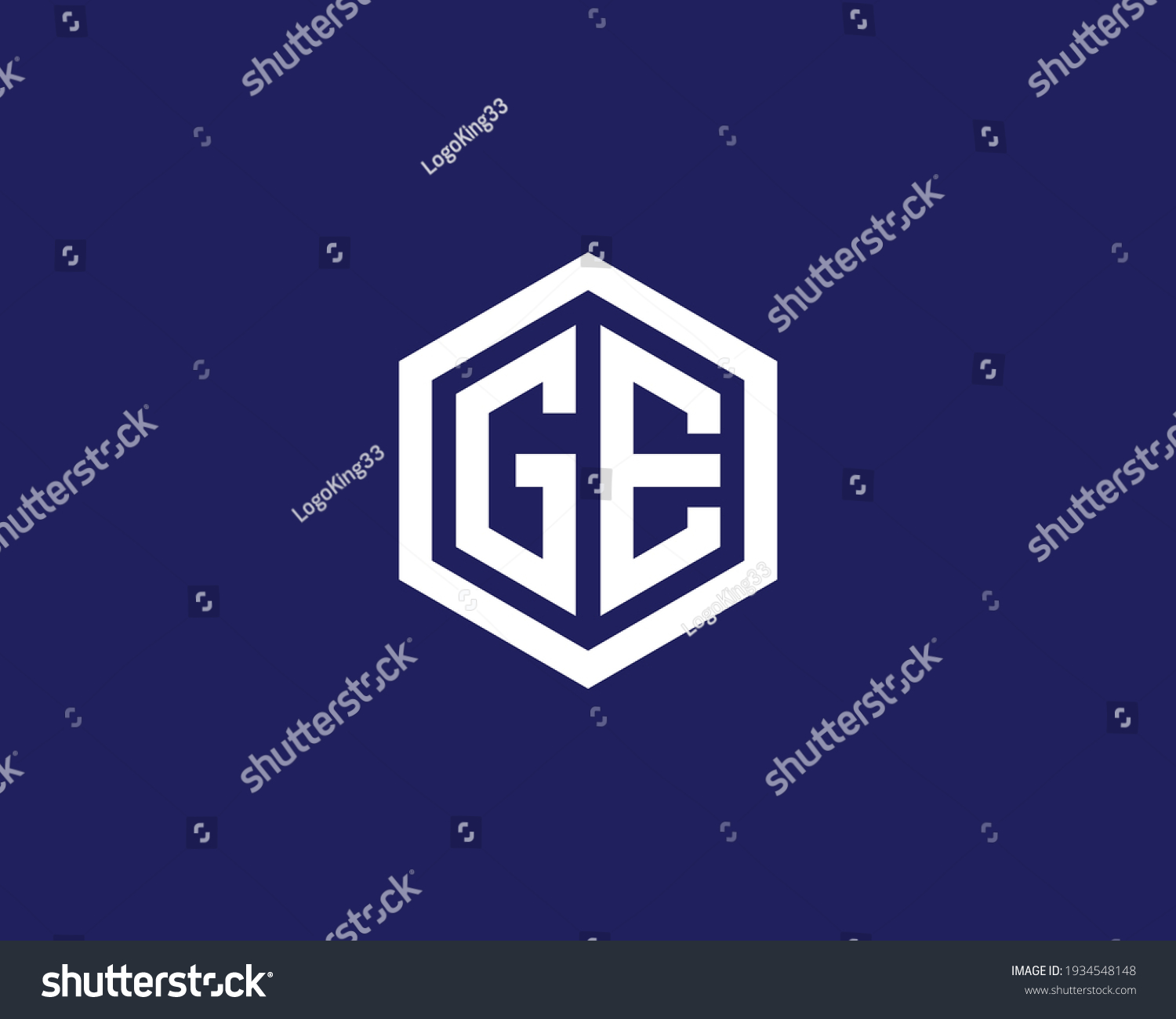 Letter Ge Logo Design Vector Template Stock Vector (Royalty Free ...