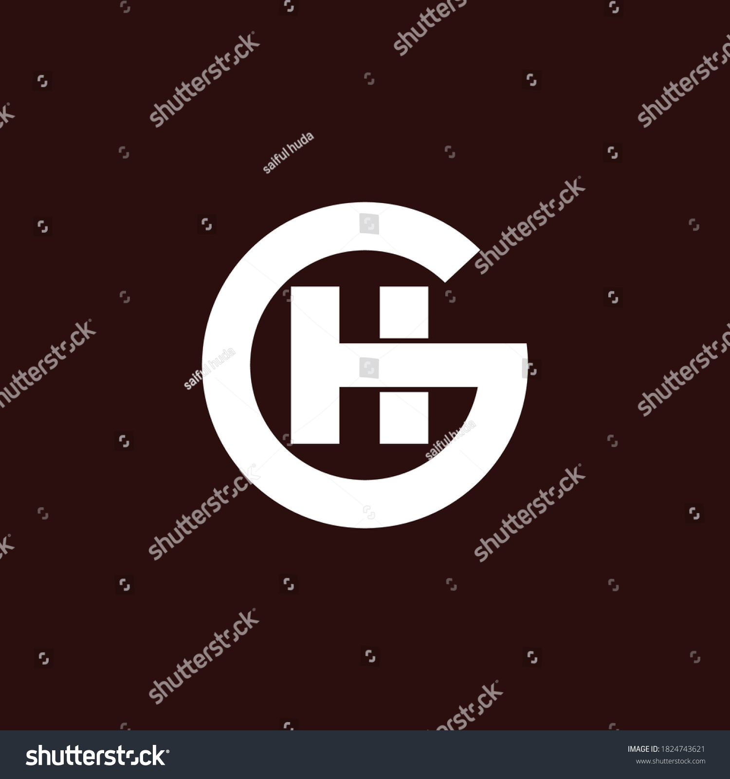 Letter Gh Circle Logo Design Vector Stock Vector (Royalty Free ...