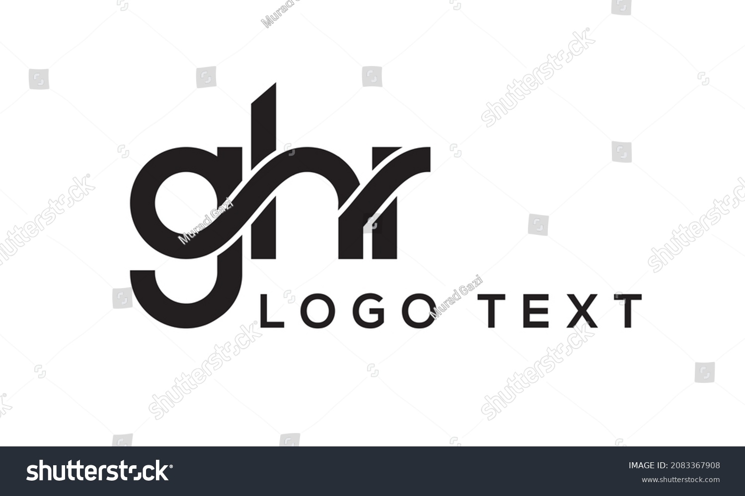 Letter Ghr Creative Logo Design Vector Stock Vector (Royalty Free ...