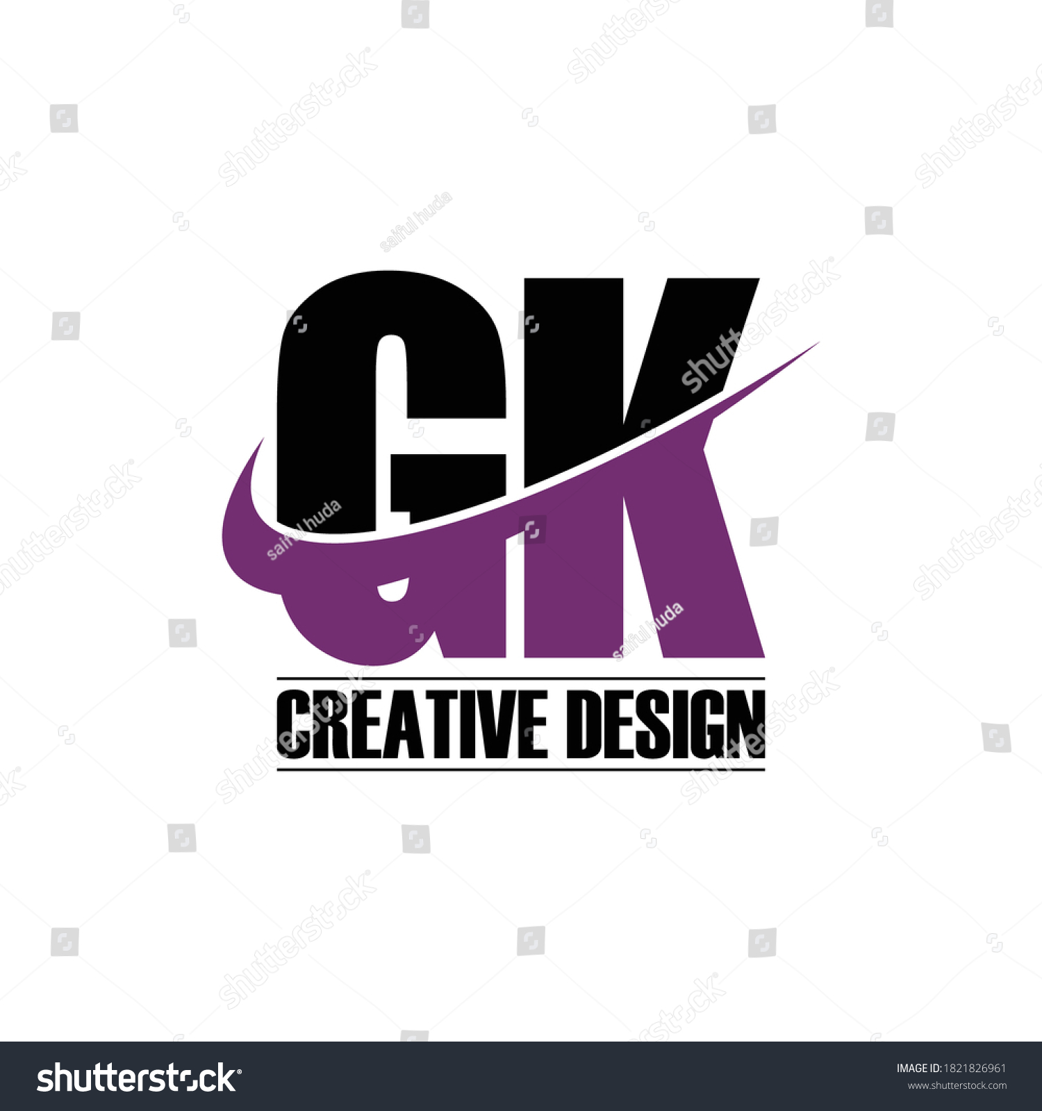Letter Gk Simple Logo Design Vector Stock Vector (Royalty Free ...