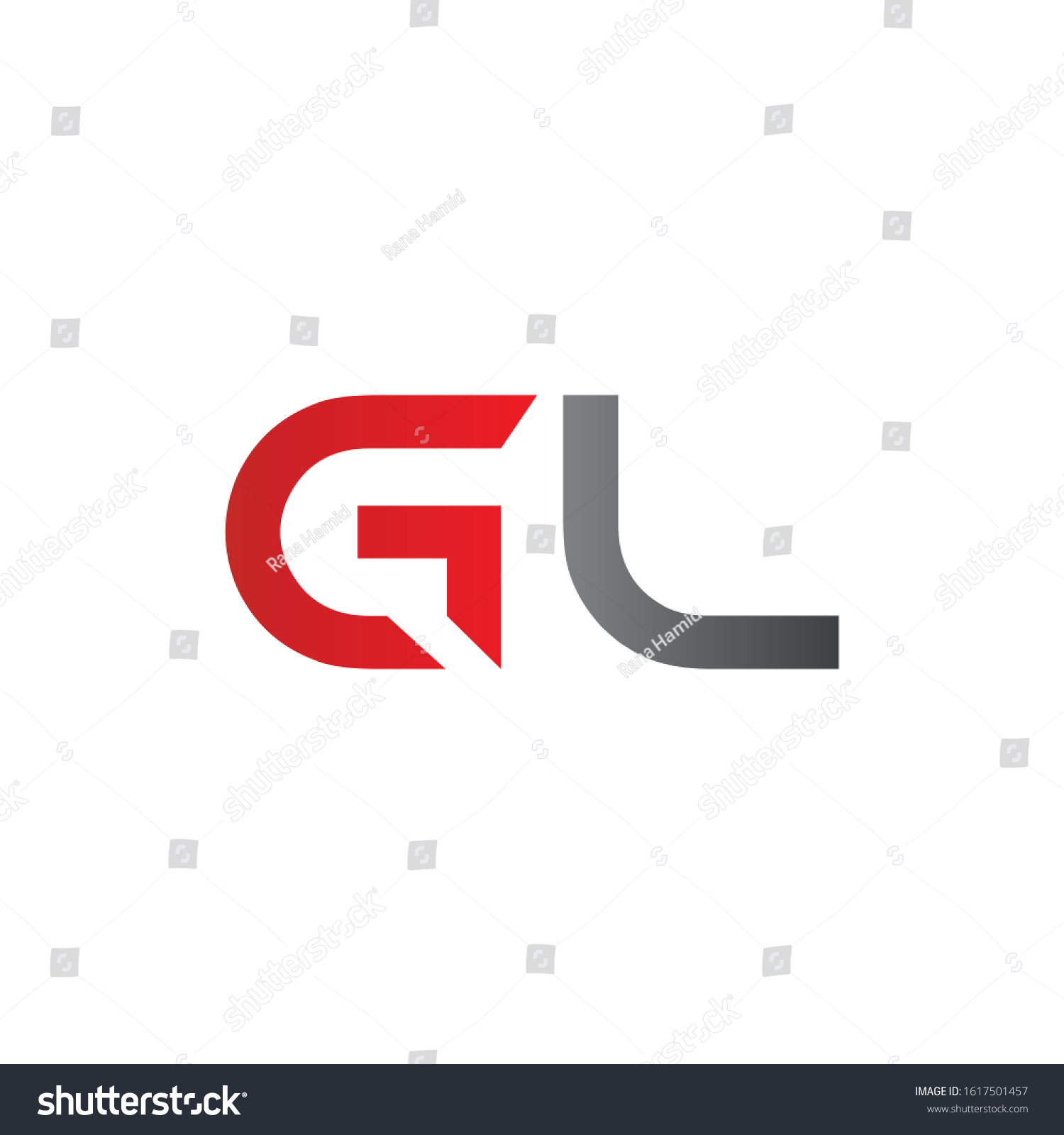 Letter Gl Linked Logo Vector Template: vector de stock (libre de ...
