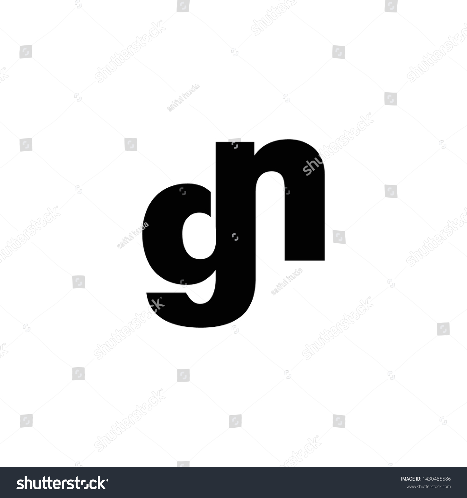 Letter Gn Simple Logo Design Vector Stock Vector (Royalty Free ...