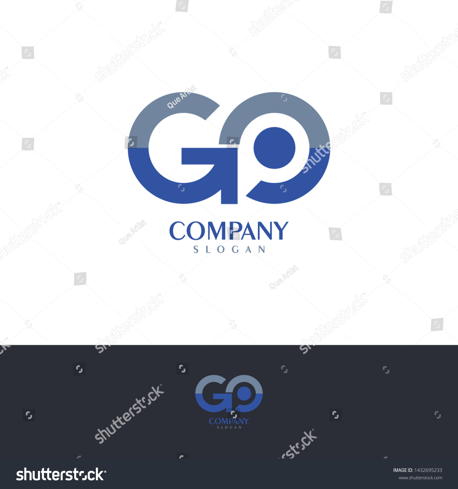 Letter Go Logo Vector Design Stock Vector (Royalty Free) 1432695233 ...