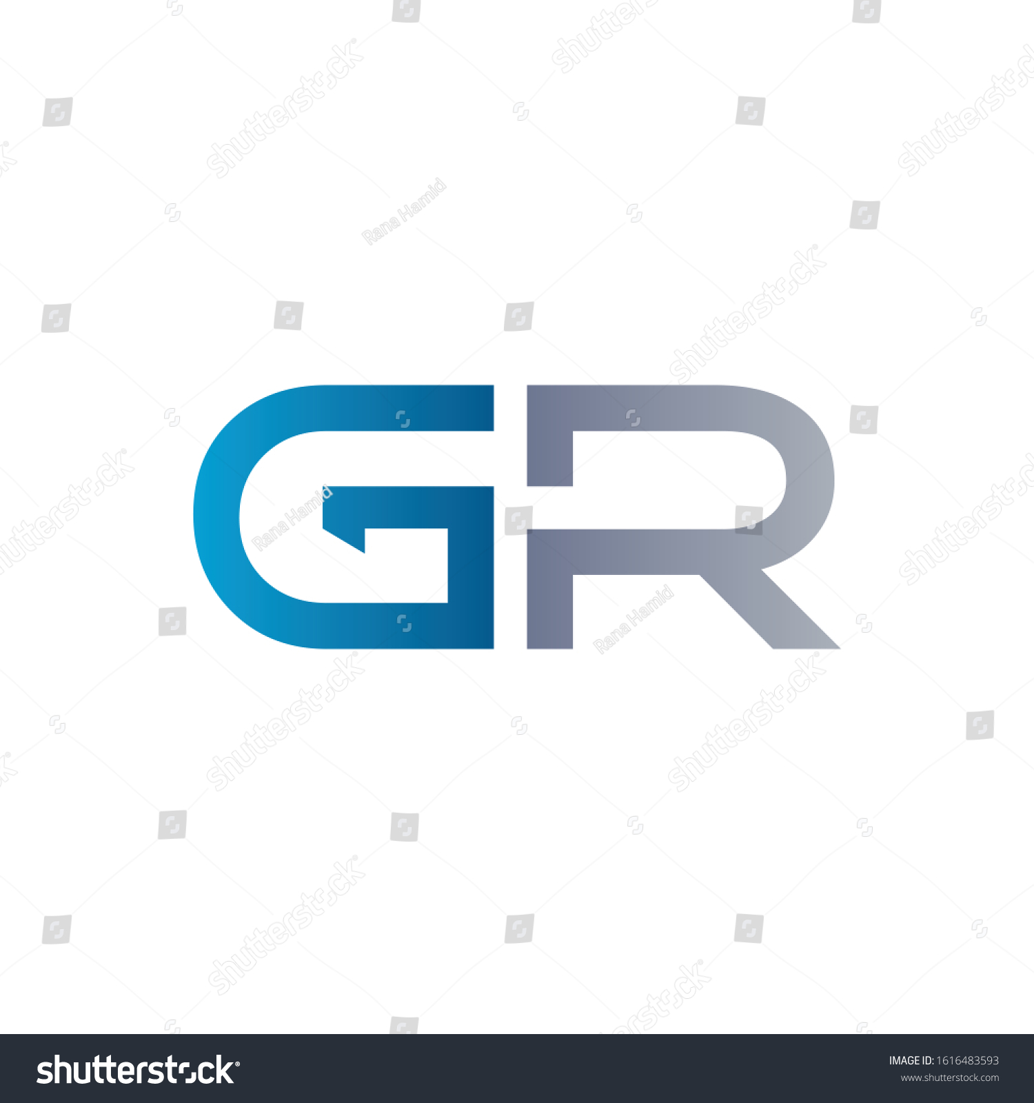 Letter Gr Logo Design Linked Vector Stock Vector (Royalty Free) 1616483593