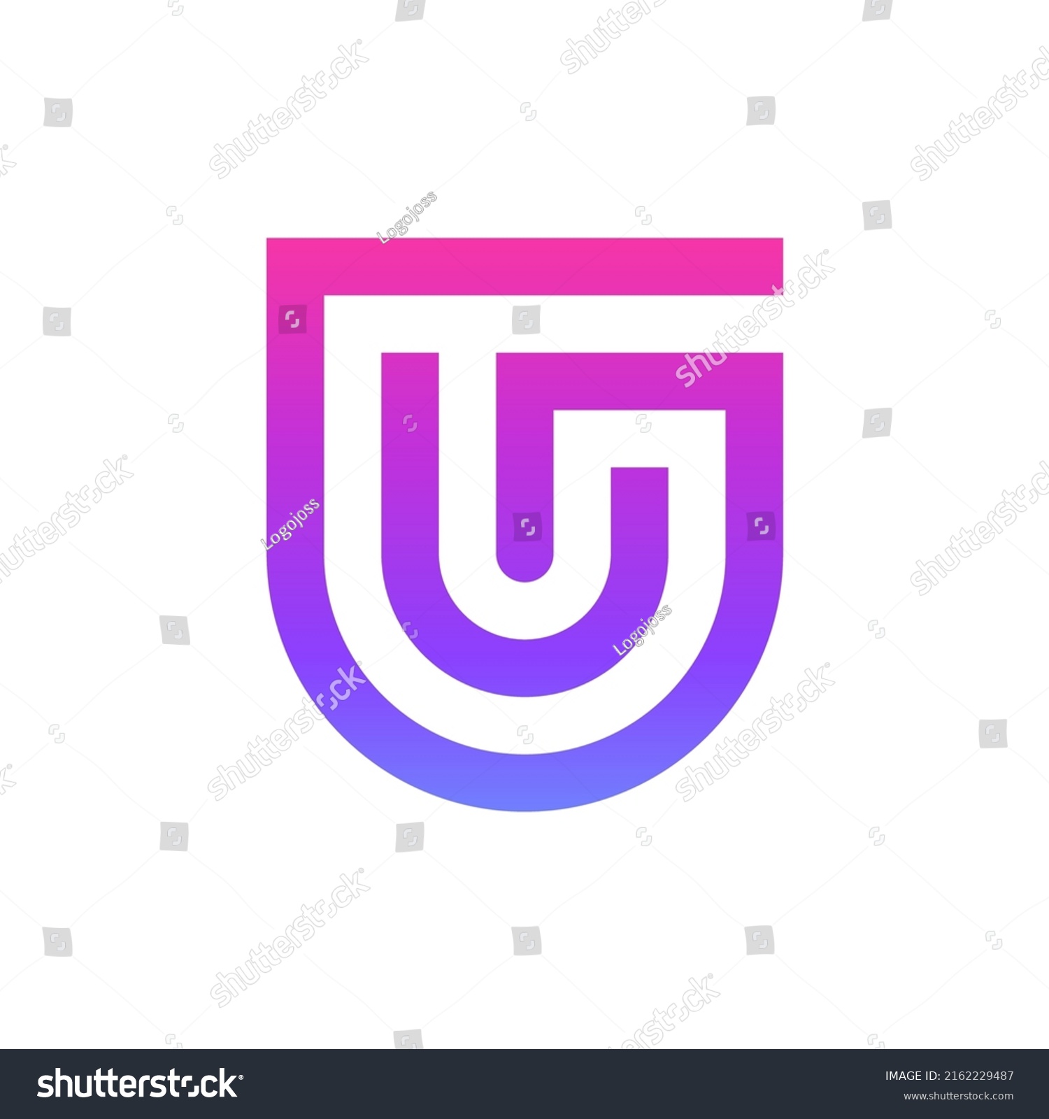 Letter Gu Creative Monogram Logo Stock Vector (Royalty Free) 2162229487 ...
