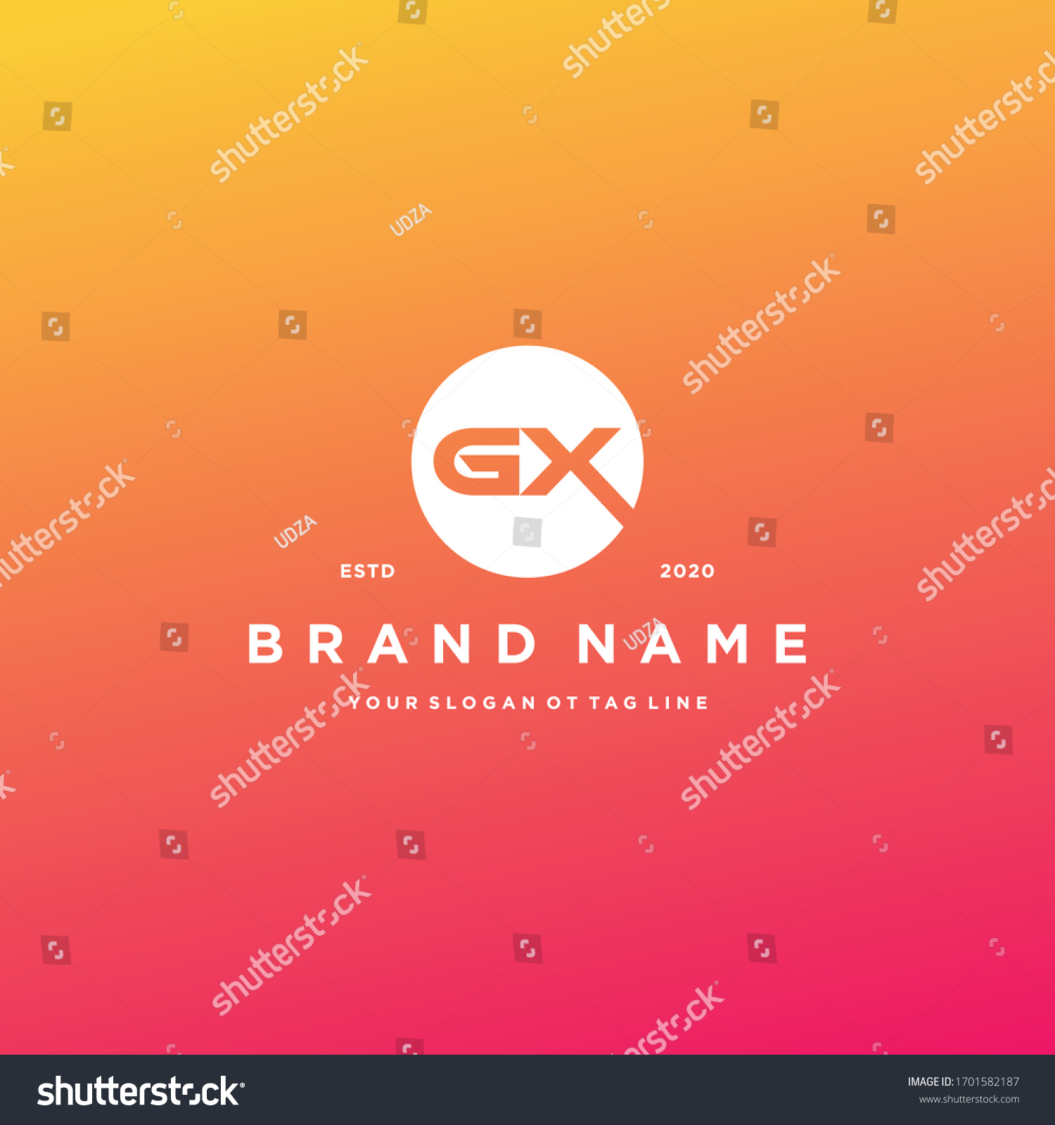 Letter Gx Logo Design Vector Template Stock Vector (Royalty Free ...