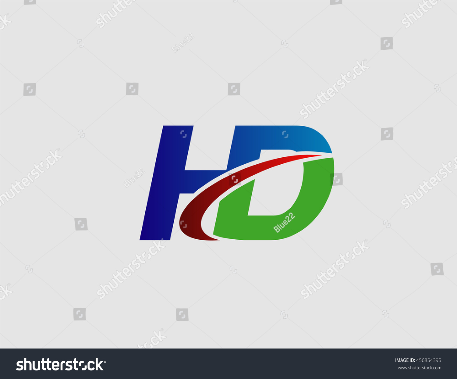 Letter H D Logo Stock Vector (Royalty Free) 456854395