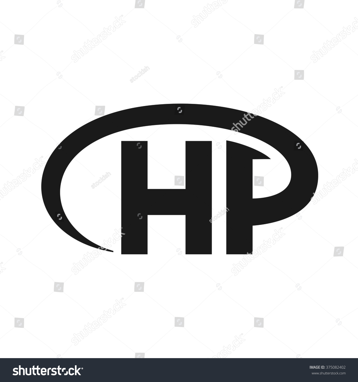 Letter H P Logo Vector Stock Vector (Royalty Free) 375082402 | Shutterstock