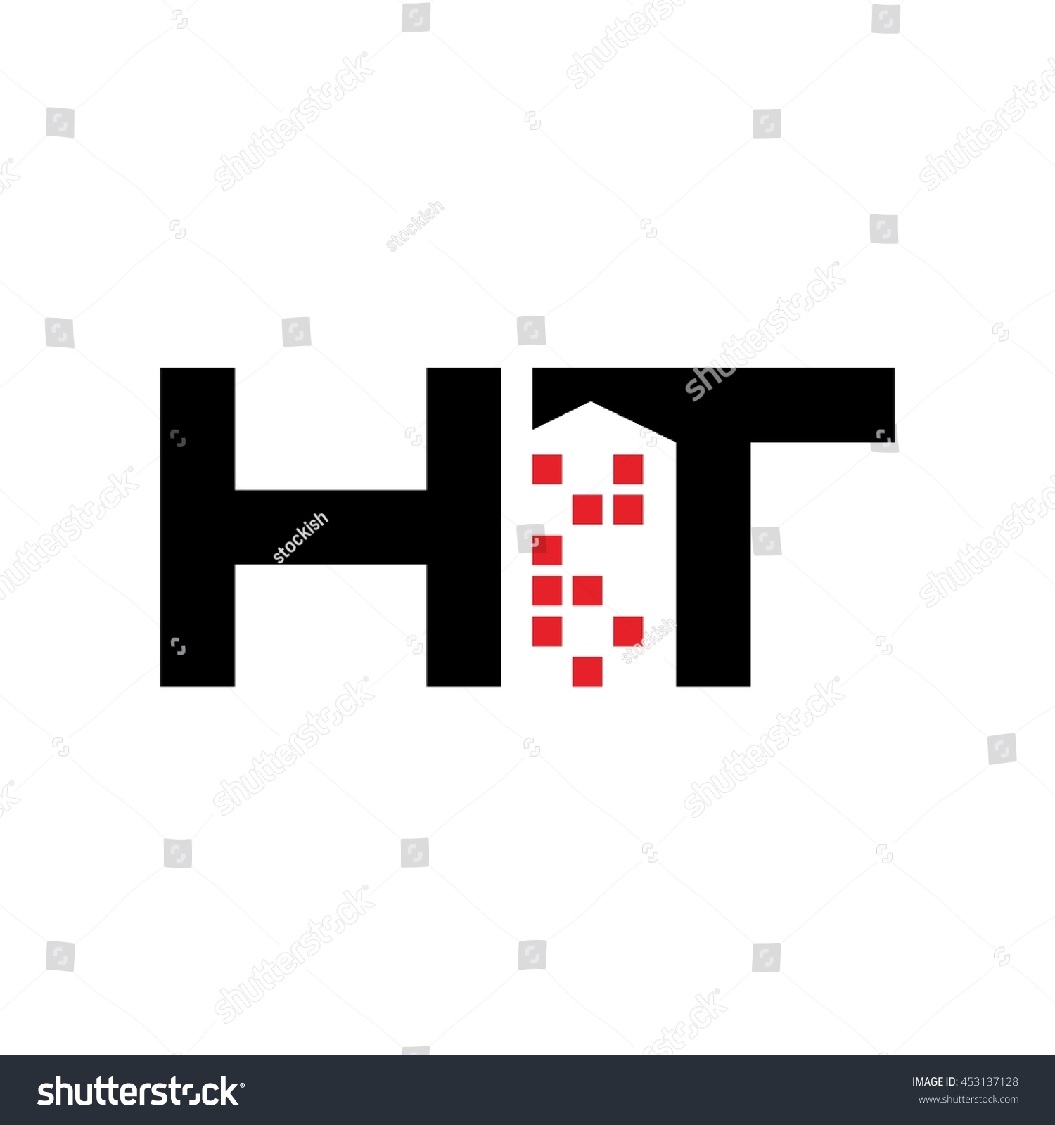 Letter H T Logo Vector Stock Vector (Royalty Free) 453137128 | Shutterstock