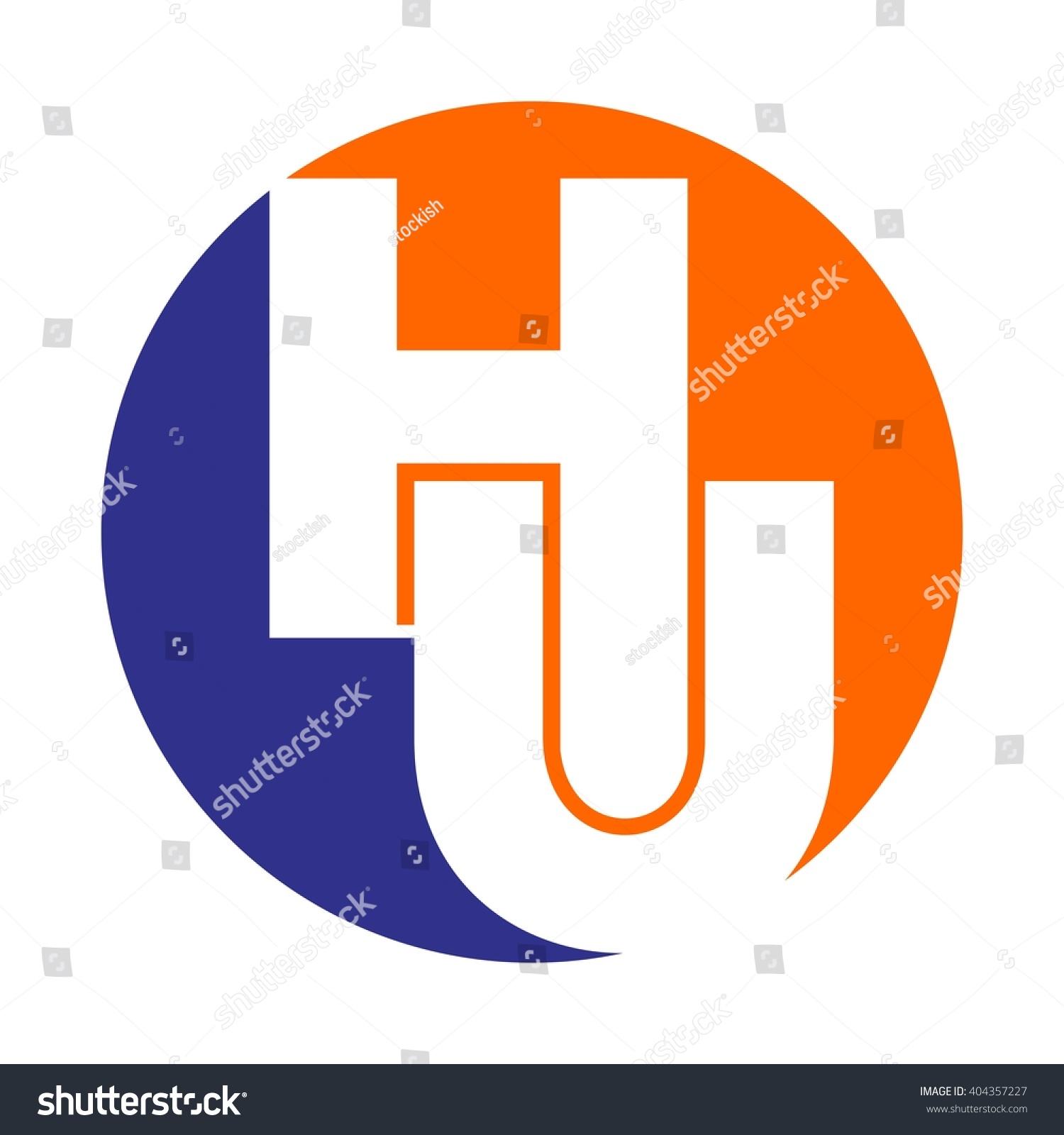 Letter H U Logo Vector Stock Vector (Royalty Free) 404357227 | Shutterstock