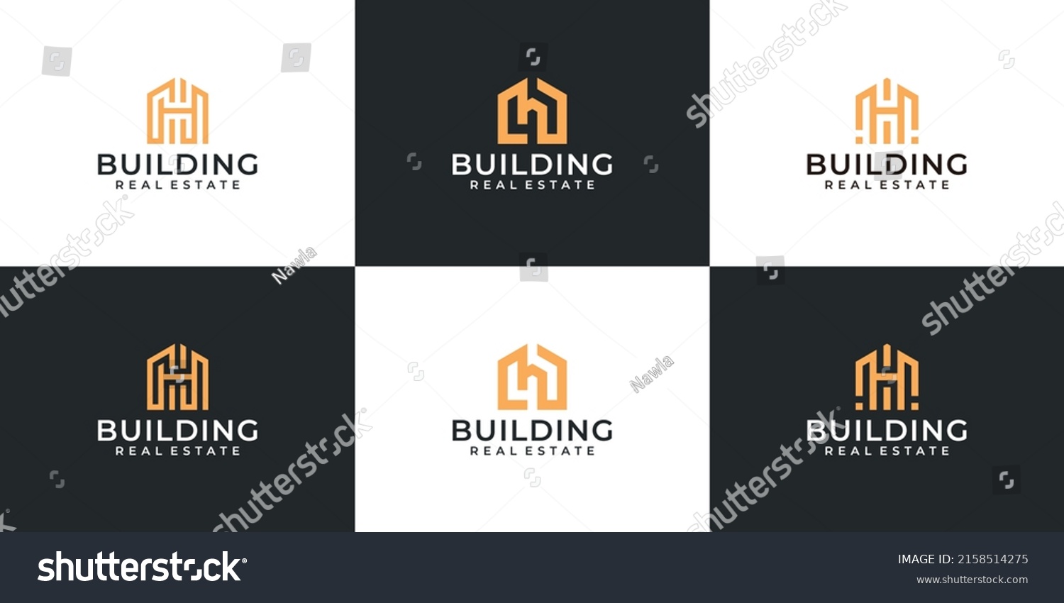 Letter H Building Logo Vector Design Stock Vector (Royalty Free ...