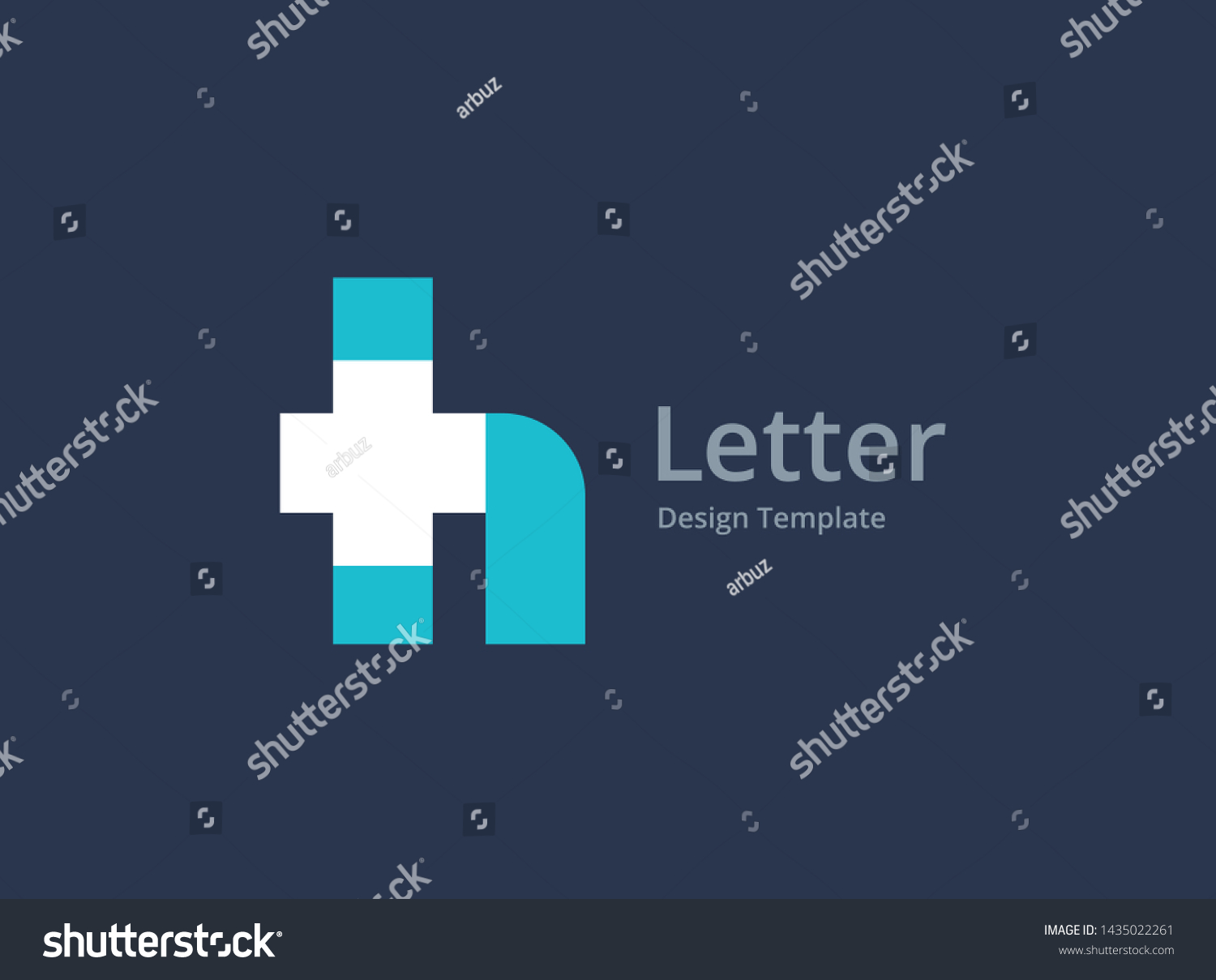 Letter H Cross Plus Logo Icon Stock Vector (Royalty Free) 1435022261
