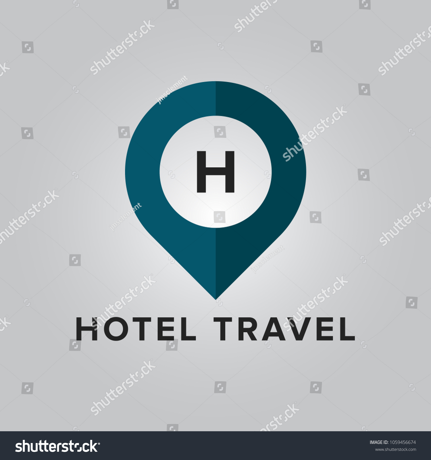 Letter H Initial Travel Logo Vector Stock Vector (Royalty Free ...