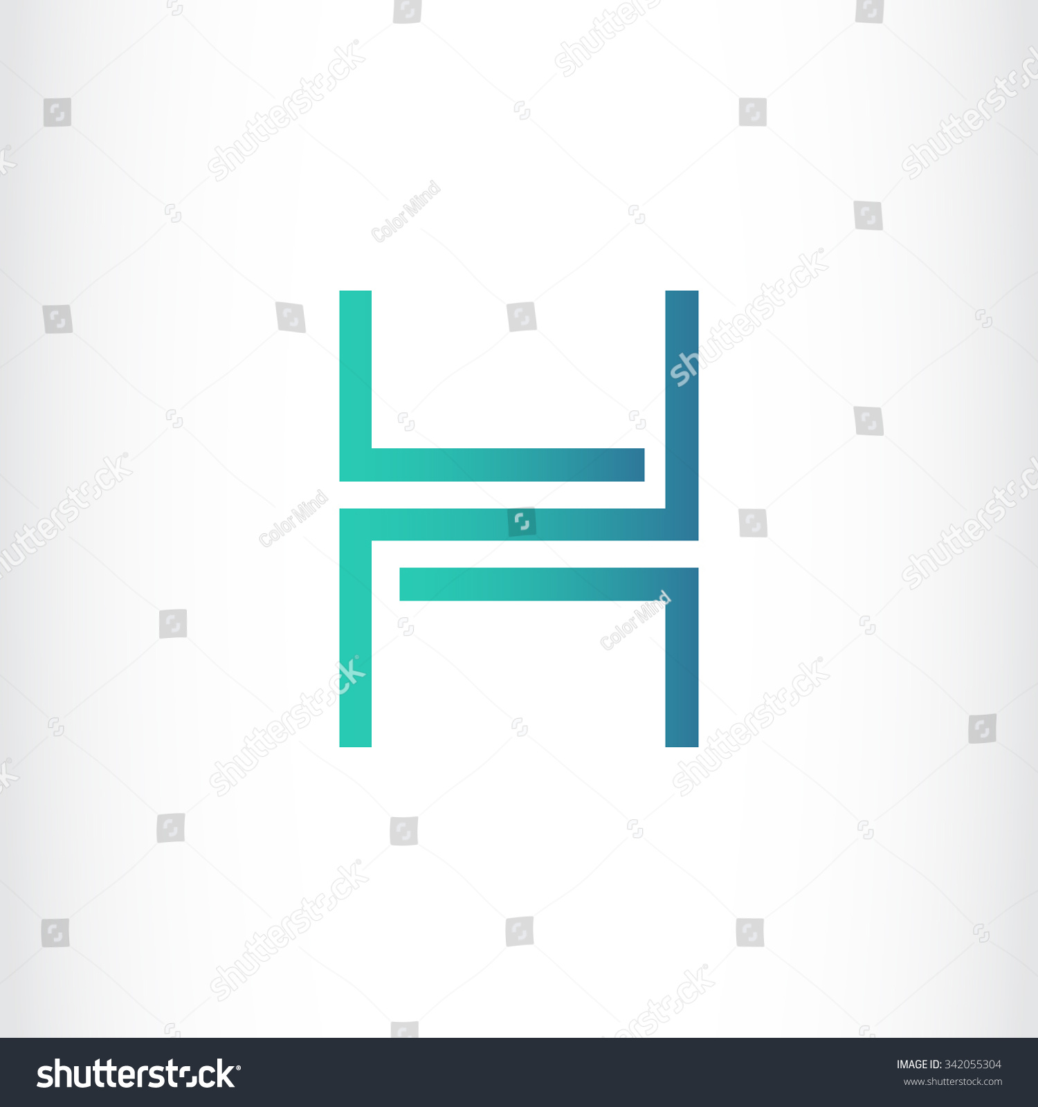 Letter H Logo: vetor stock (livre de direitos) 342055304 | Shutterstock