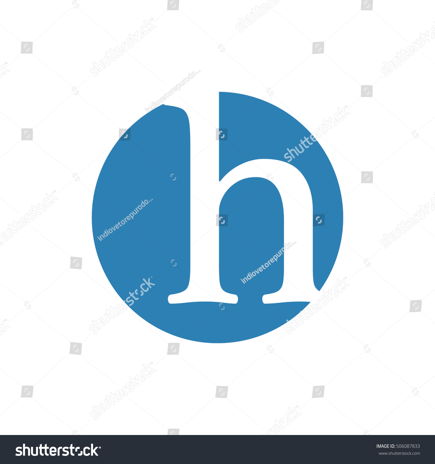 Letter H Lowercase Logo Vector Stock Vector (Royalty Free) 506087833
