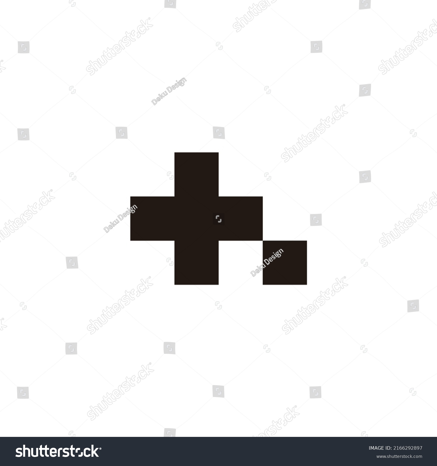 Letter H Plus Square Geometric Symbol Stock Vector (Royalty Free ...