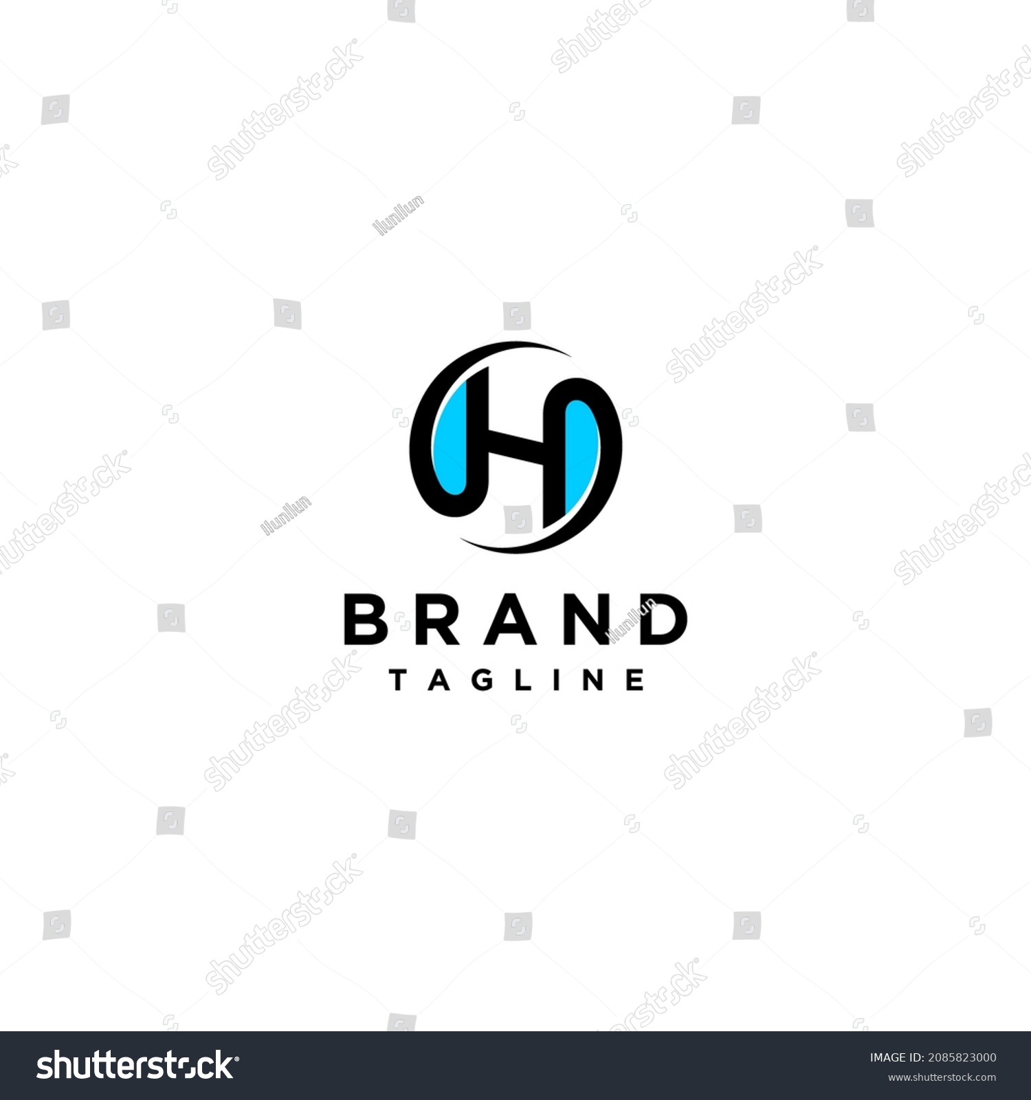Letter H Rotating Effect Stock Vector (Royalty Free) 2085823000 ...