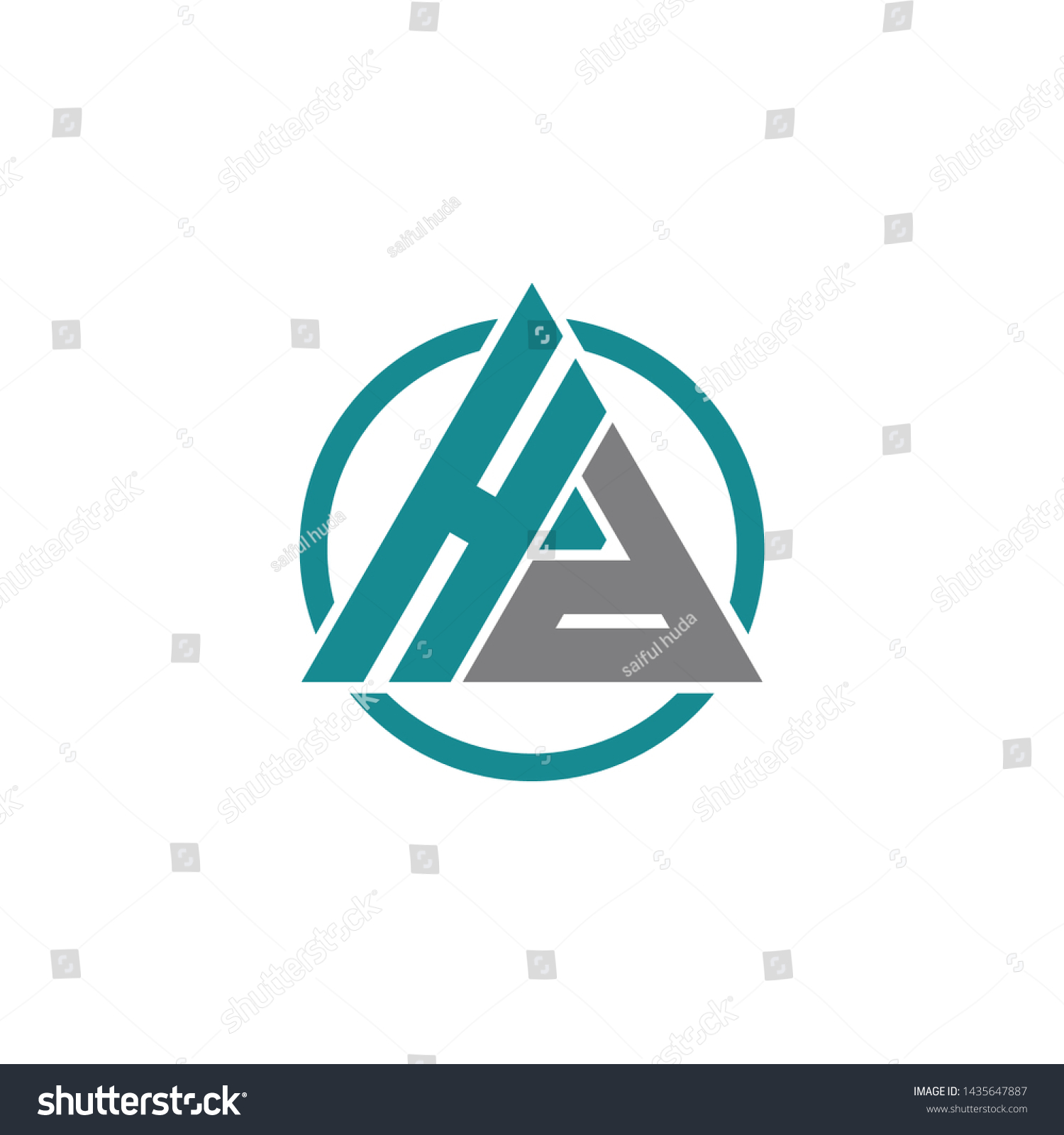 Letter Hd Triangle Logo Design Vector Stock Vector (Royalty Free ...