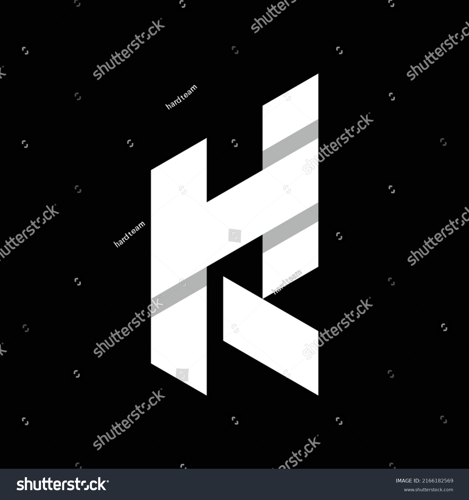 Letter Hk Monogram Logo Design Stock Vector (Royalty Free) 2166182569 ...