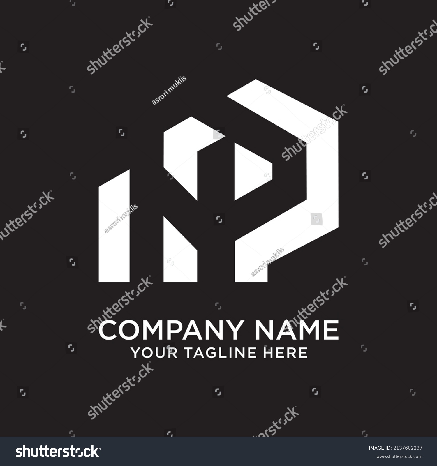 Letter Hp Logo Design Vector Template Stock Vector (Royalty Free ...