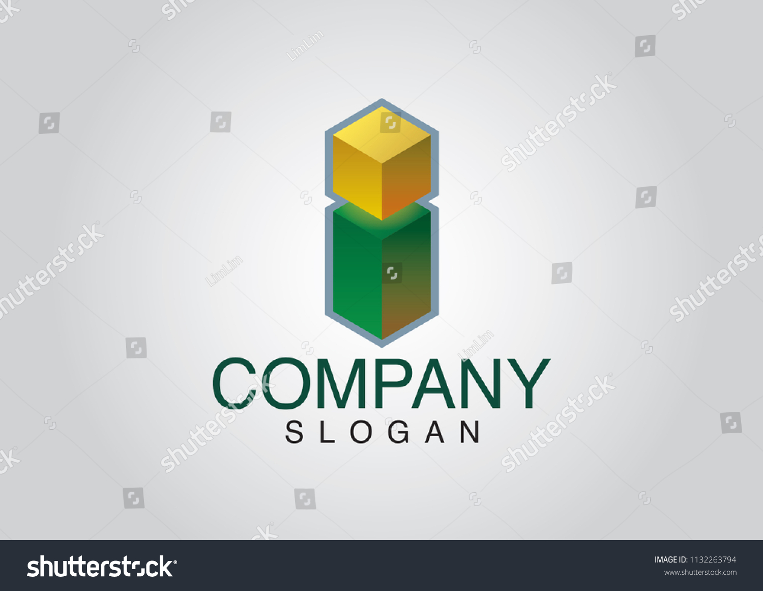 Letter Cube Logo Vector Stock Vector (Royalty Free) 1132263794