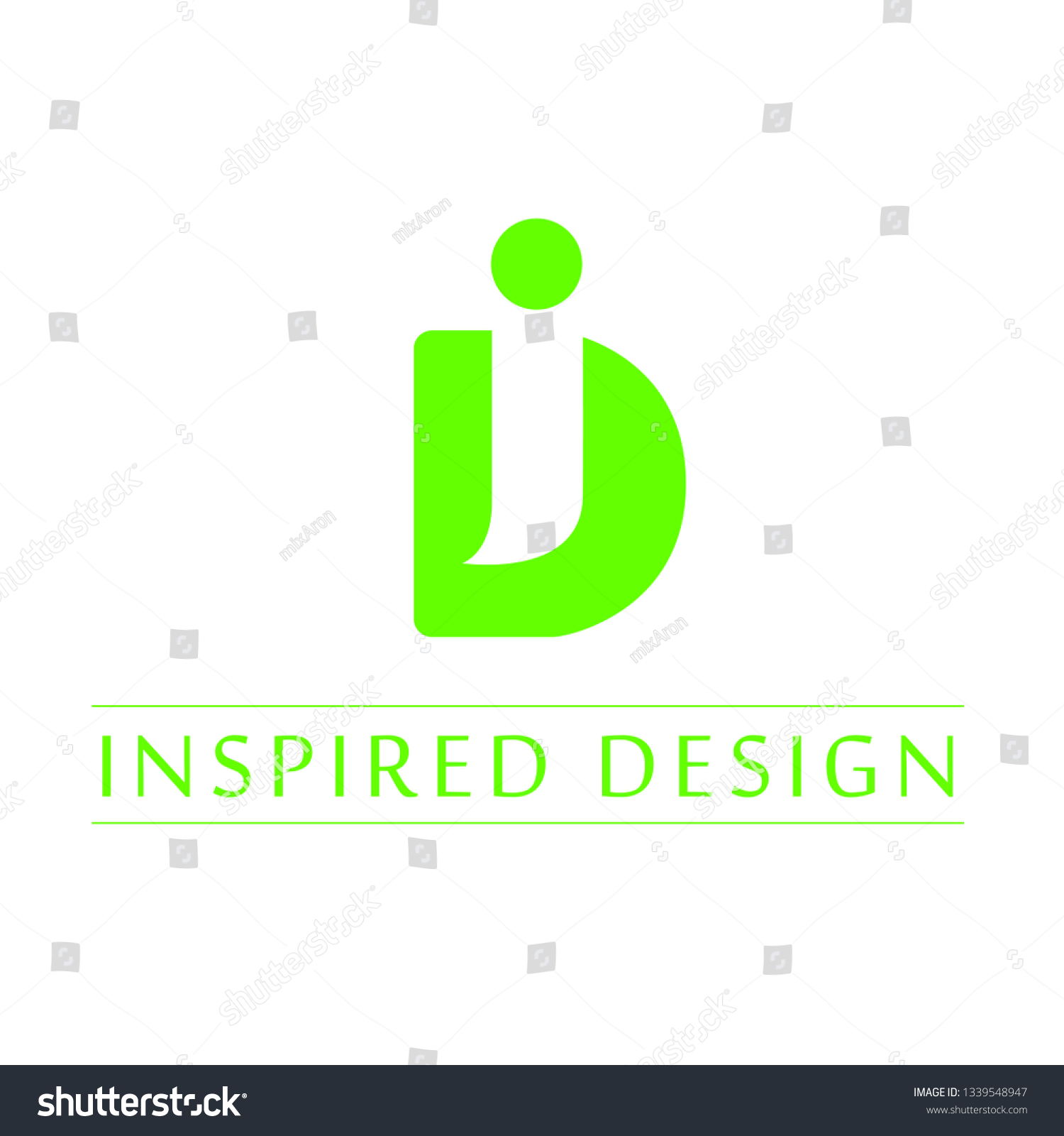 Letter D Combination Logo Design Negative Stock Vector (Royalty Free ...