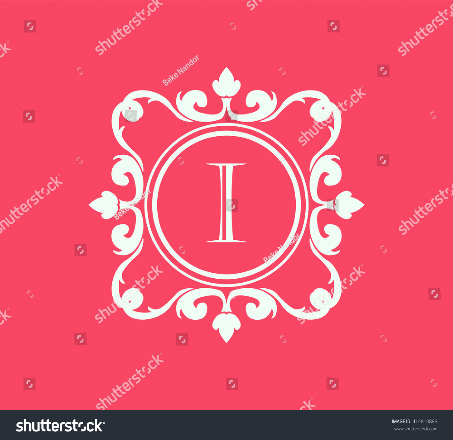 Letter Floral Monogram Stock Vector (Royalty Free) 414810883 | Shutterstock