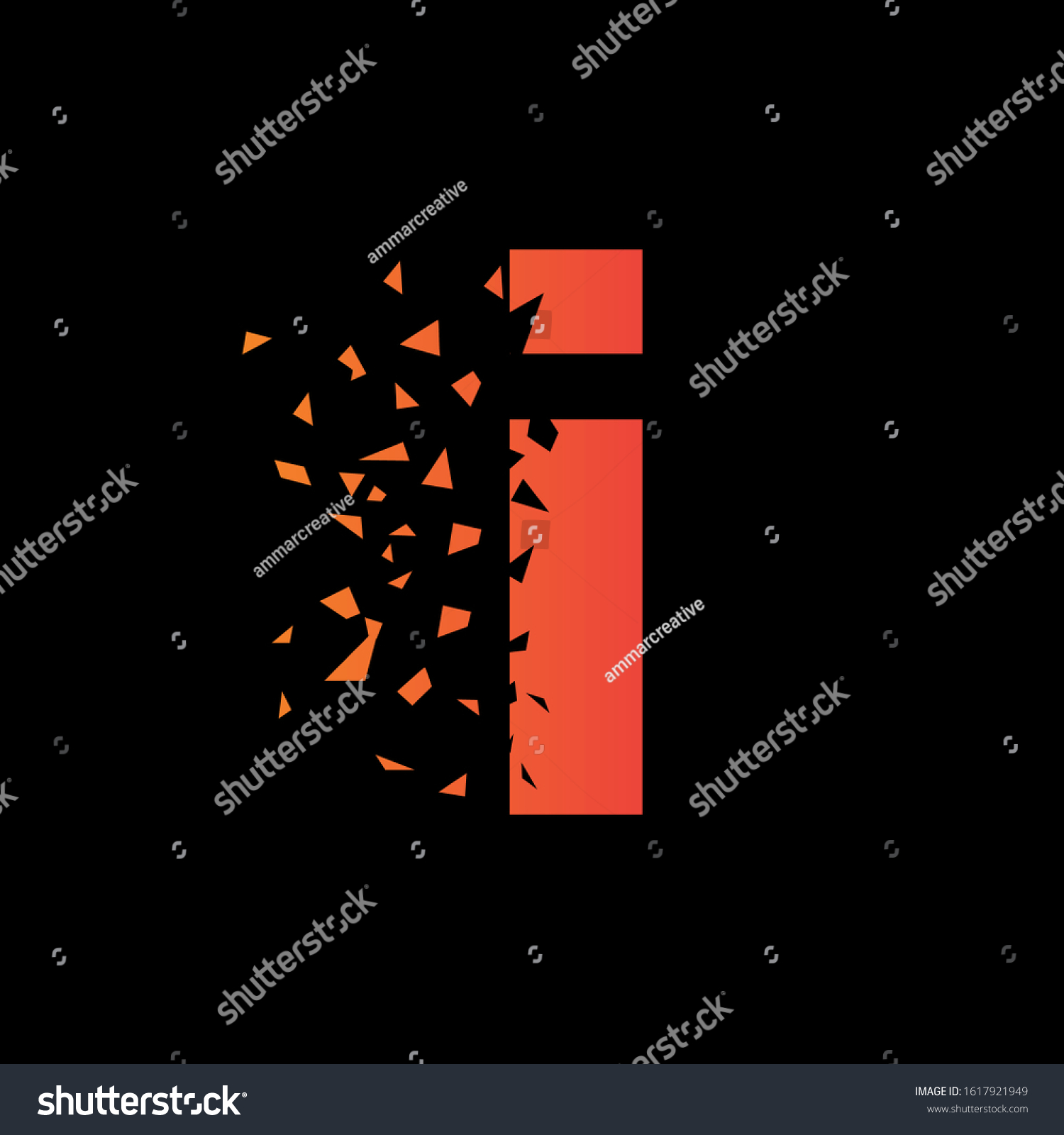 Letter Pixel Logo Design Stock Vector (Royalty Free) 1617921949