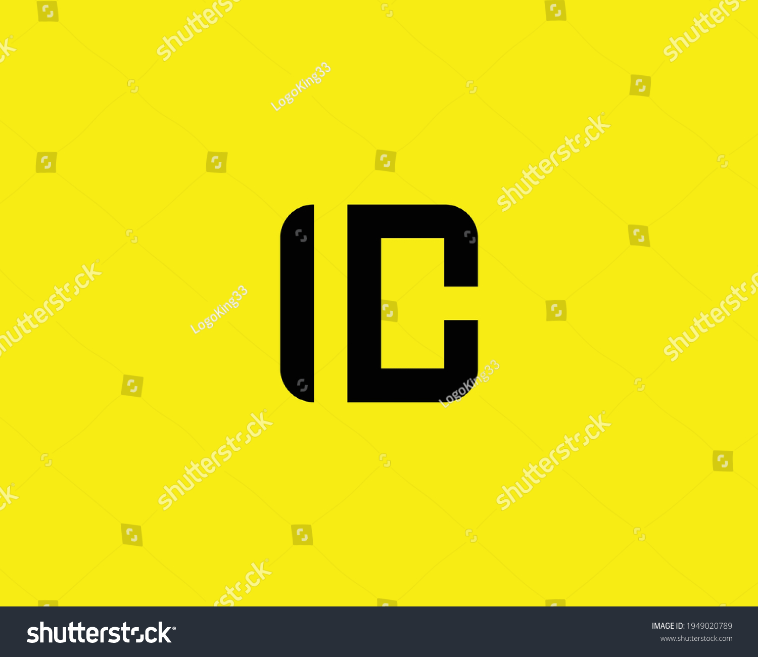 Letter Ic Logo Design Vector Template Stock Vector (Royalty Free ...
