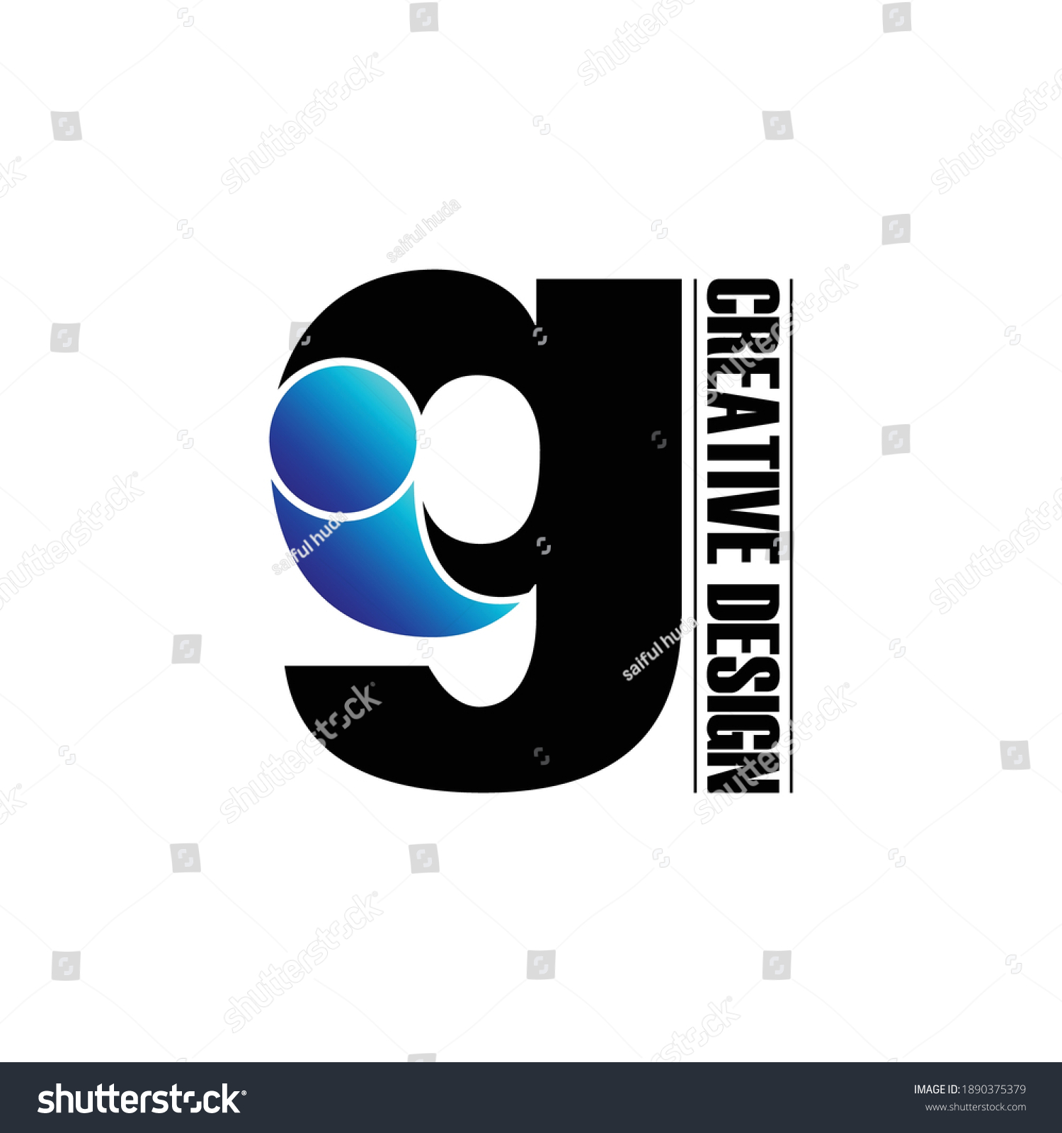 Letter Ig Simple Logo Design Vector Stock Vector (Royalty Free ...