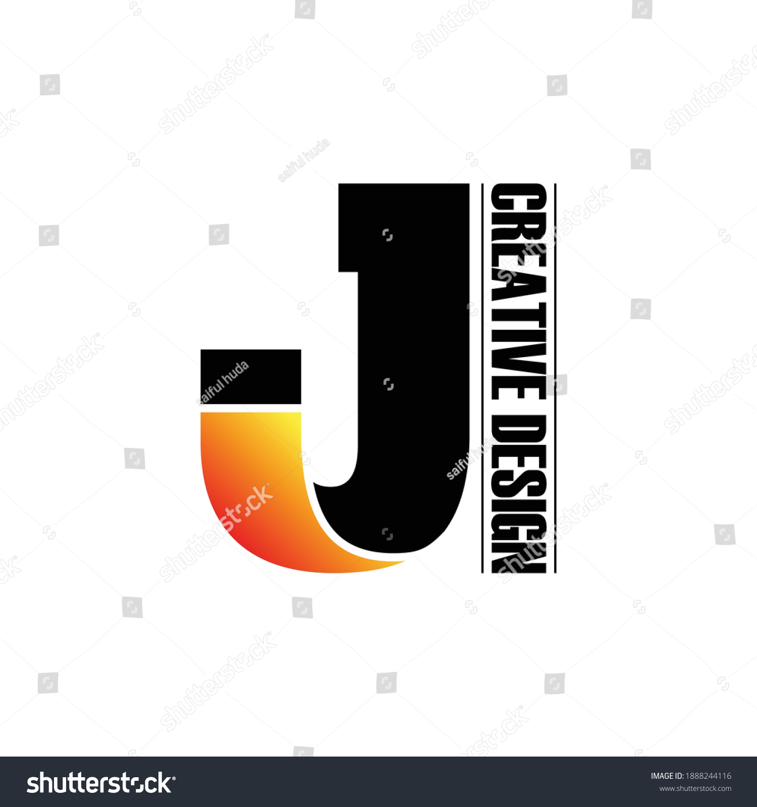 Letter Ij Simple Logo Design Vector Stock Vector (Royalty Free ...
