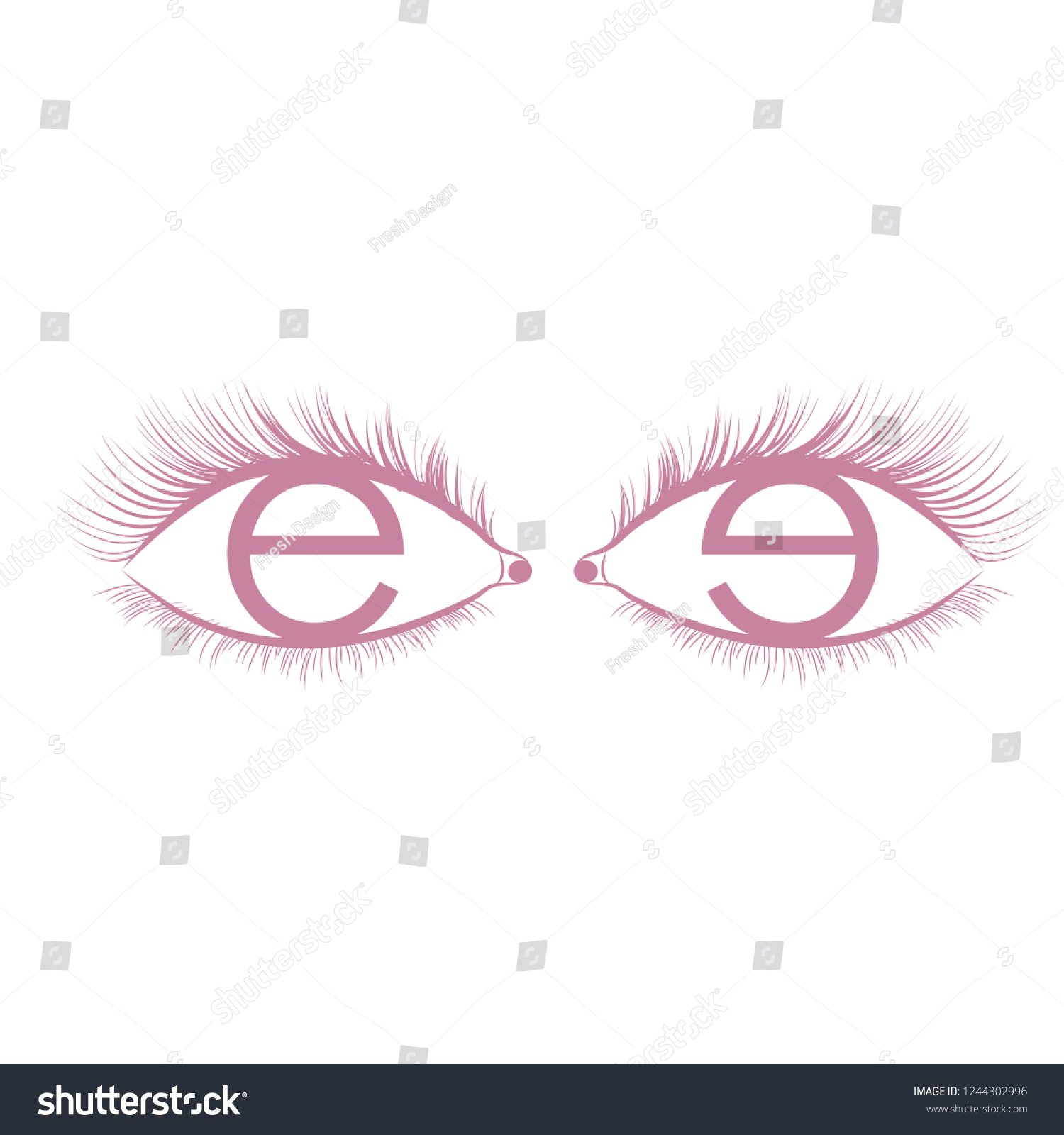 Letter Eye Vector Stock Vector (Royalty Free) 1244302996
