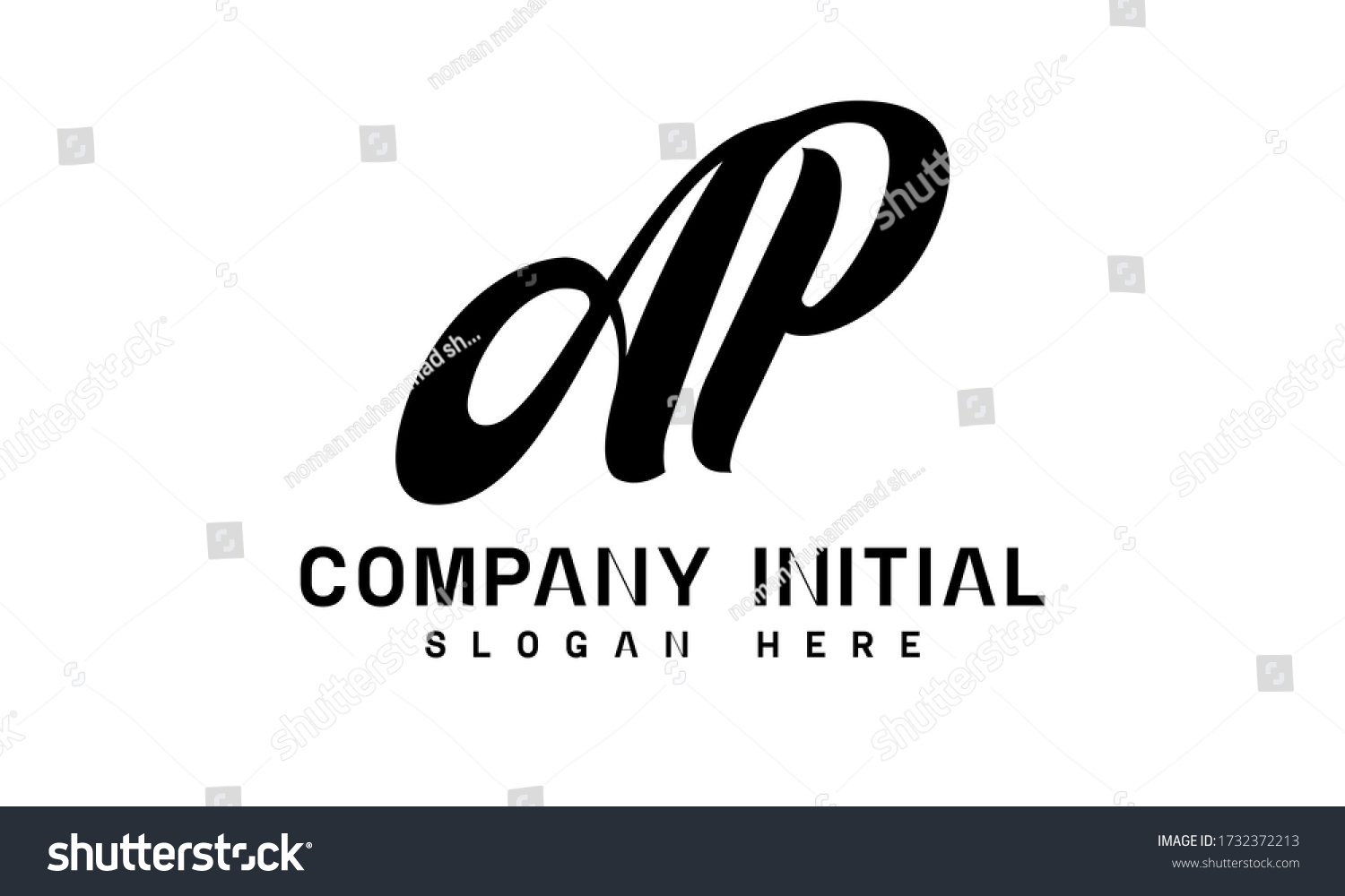 Letter Initial Ap Logo Design Template Stock Vector (Royalty Free ...