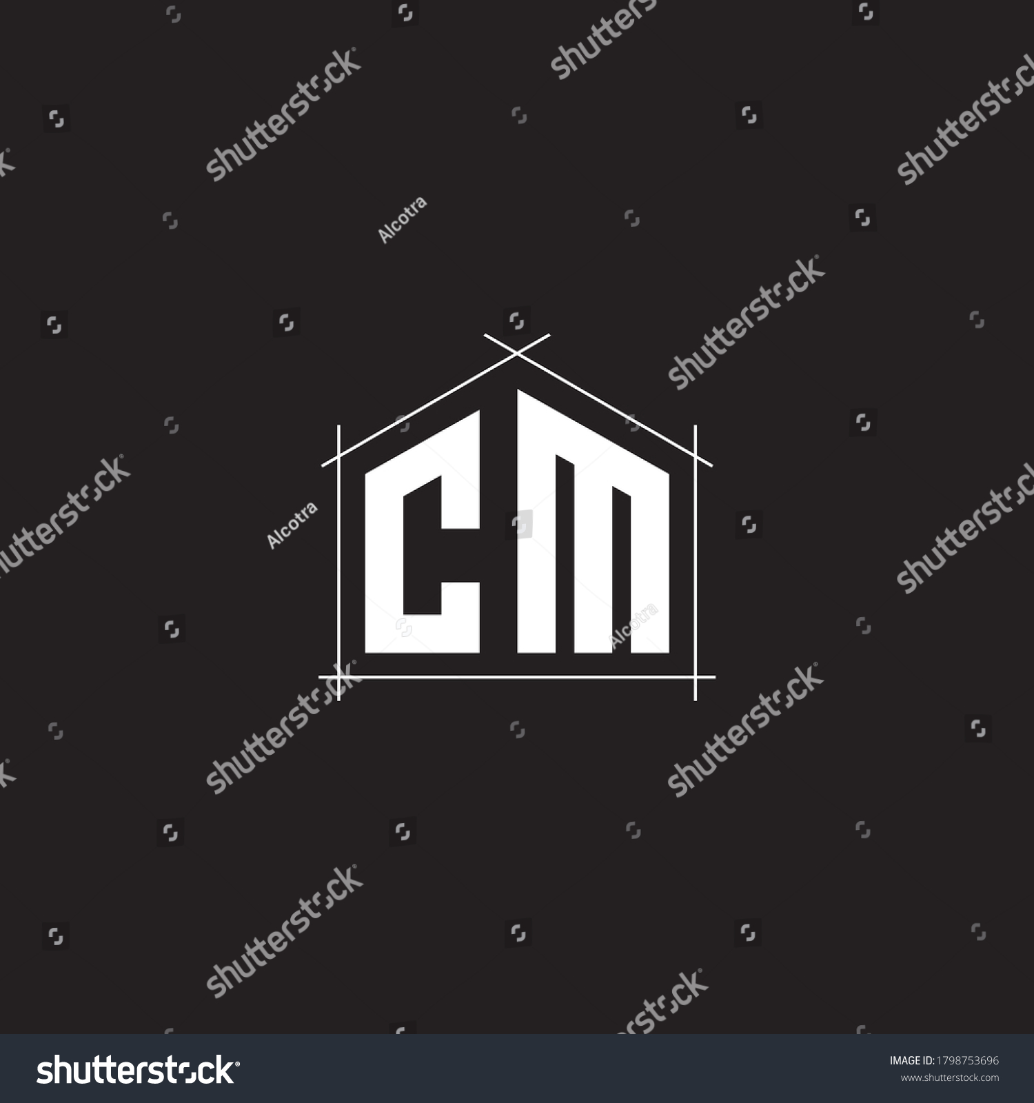 Letter Initial Cm Logo Icon Design Stock Vector (Royalty Free ...