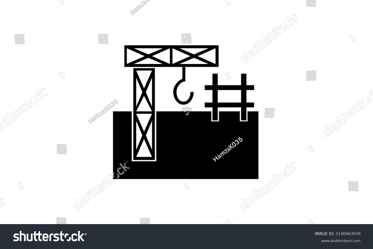 Letter Initial Construction Vector Logo Design Stock Vector (Royalty ...