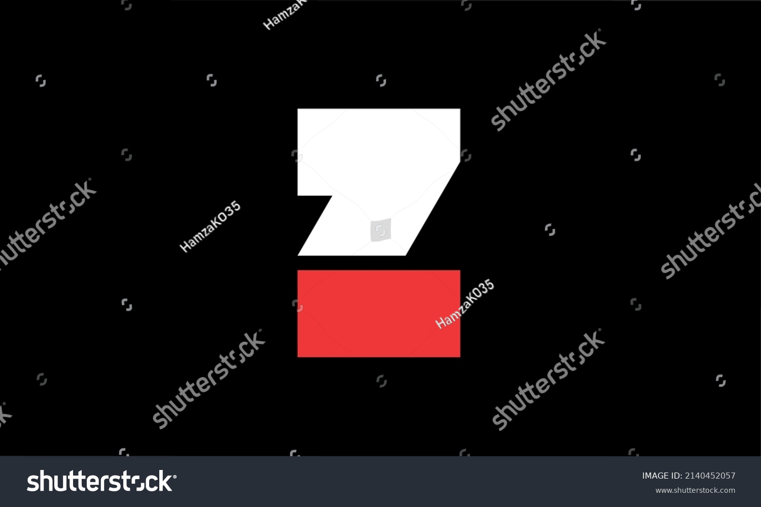 Letter Initial 7z Vector Logo Design Stock Vector (Royalty Free ...