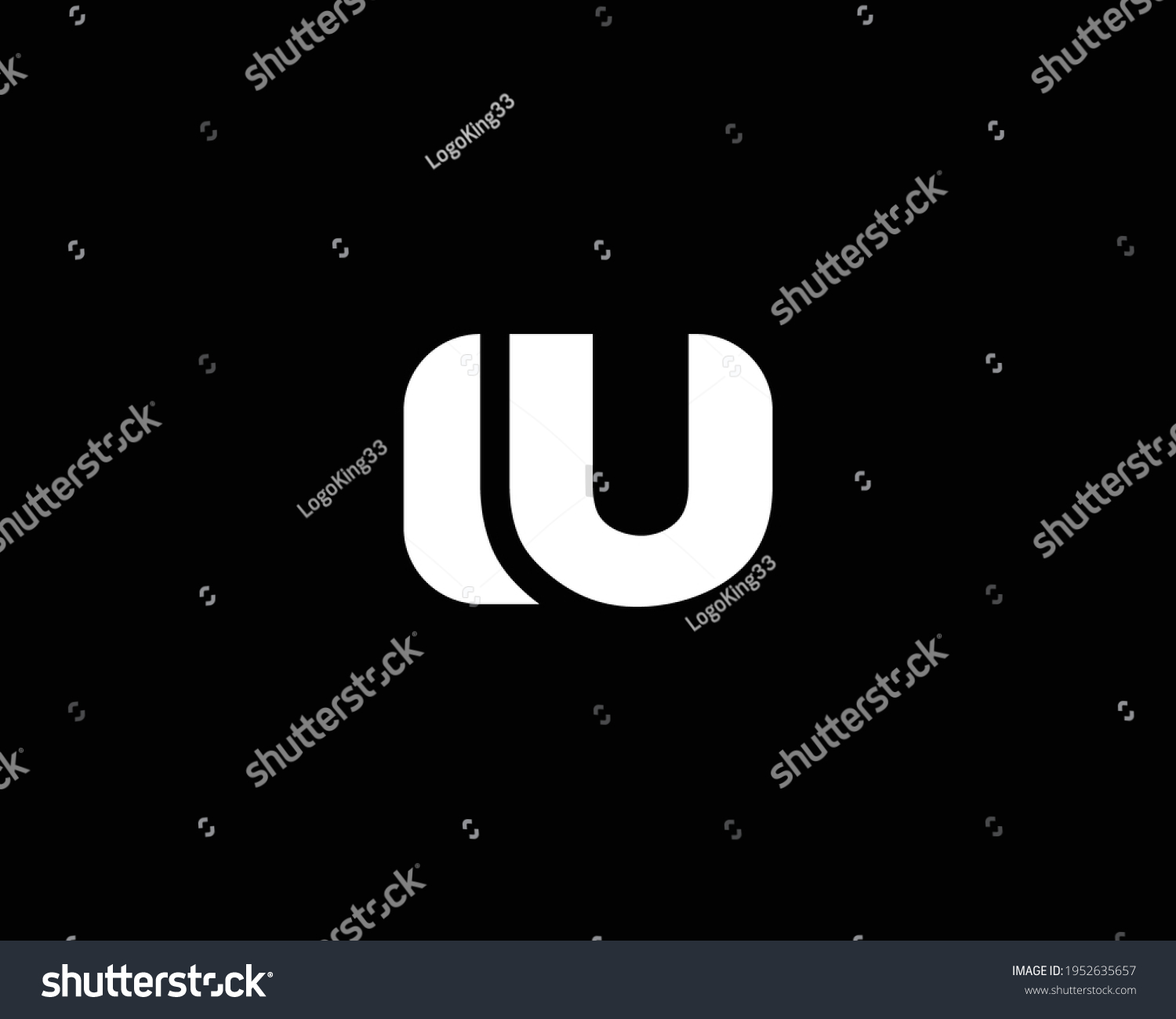 Letter Iu Logo Design Vector Template: เวกเตอร์สต็อก (ปลอดค่าลิขสิทธิ์ ...