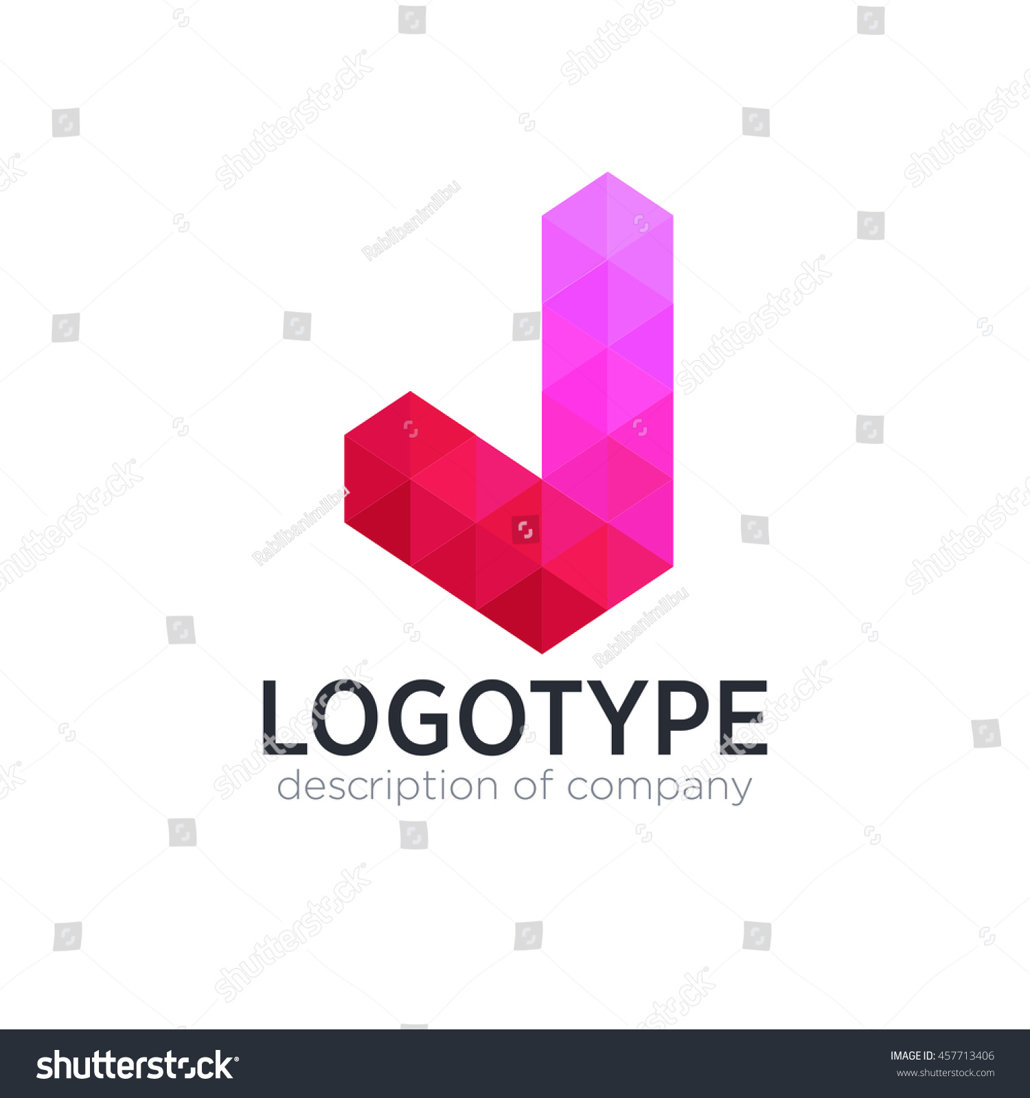 Letter J Cube Figure Logo Icon Stock Vector (Royalty Free) 457713406 ...