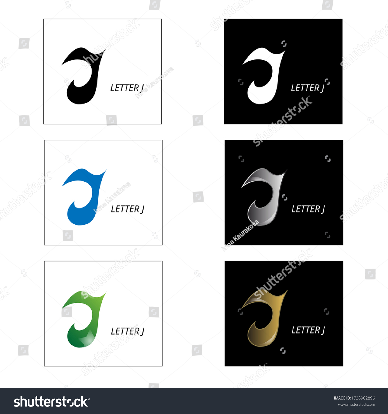 Letter J Vector Graphics Stock Vector (Royalty Free) 1738962896 ...