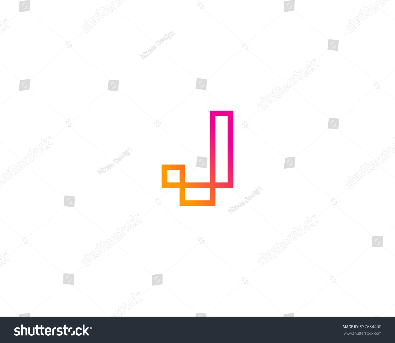 Letter J Infinity Logo Design Template: vector de stock (libre de ...