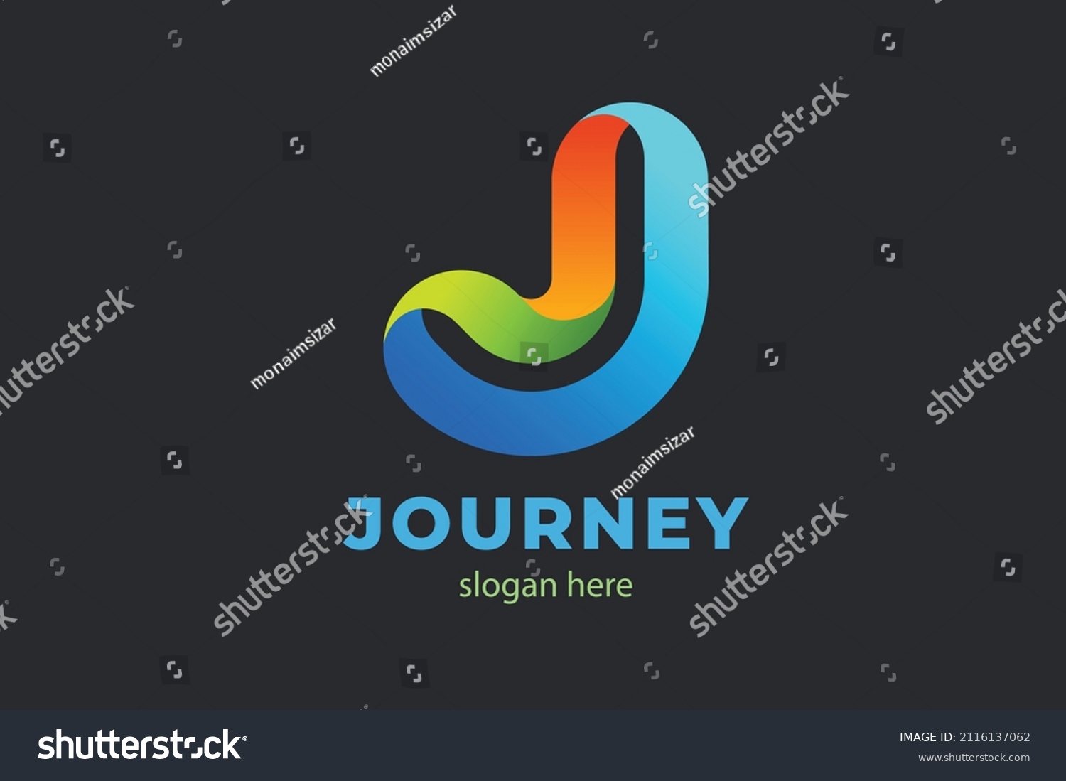 Letter J Logo Design 3d Style Stock Vector (Royalty Free) 2116137062