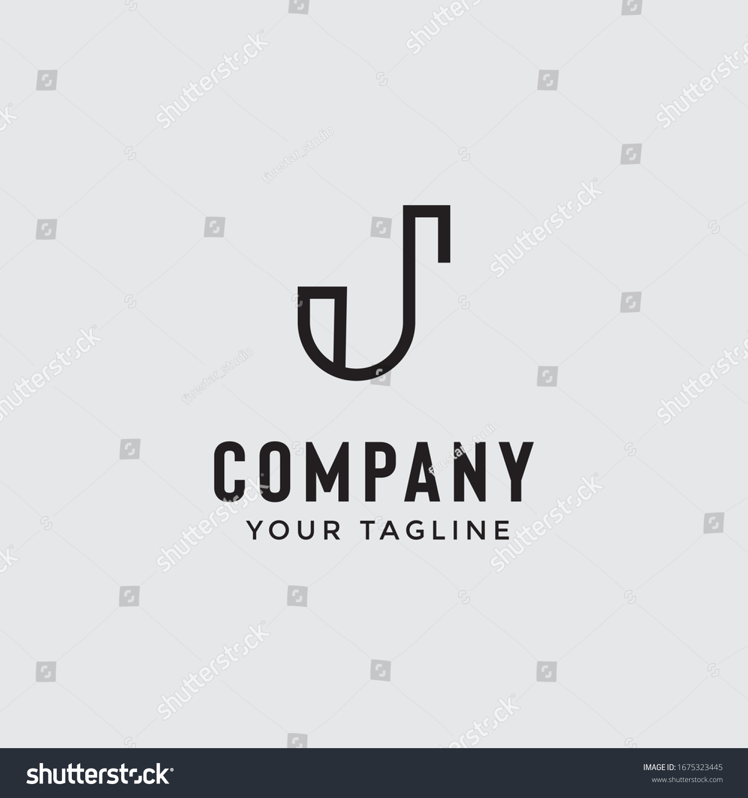 Letter J Logo Monogram Creative Template Stock Vector (Royalty Free ...