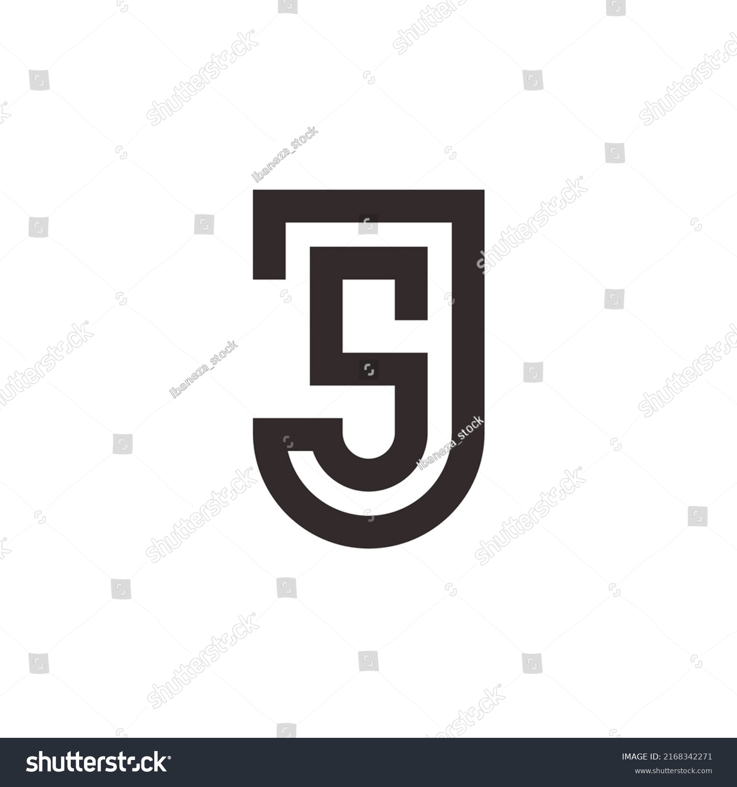 Letter J S Logo Initial Monogram Stock Vector (Royalty Free) 2168342271 ...