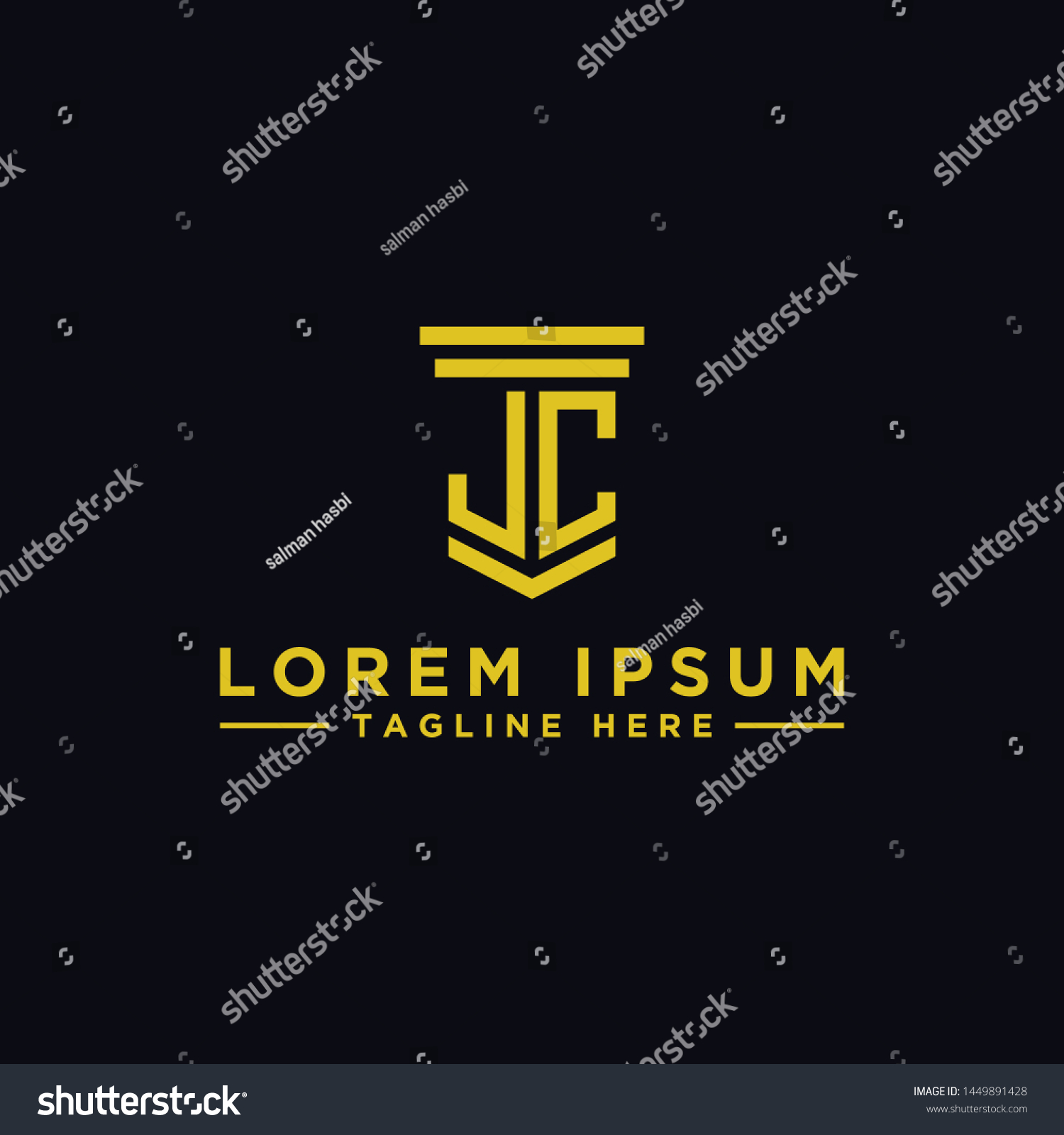 Letter Jc Initial Icon Monogram Vector Stock Vector (Royalty Free ...