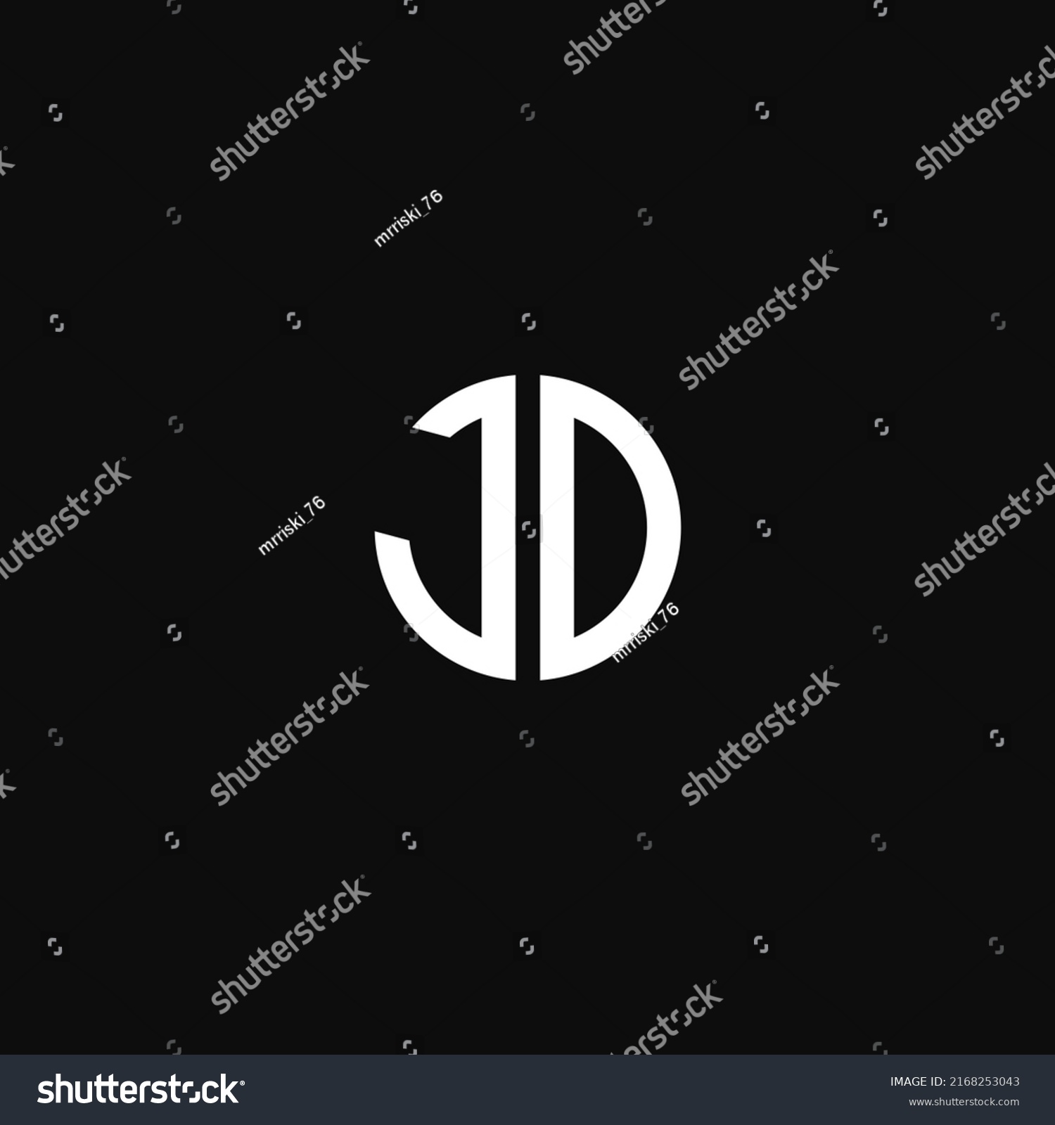 Letter Jd Logo Vector Design Stock Vector (Royalty Free) 2168253043 ...