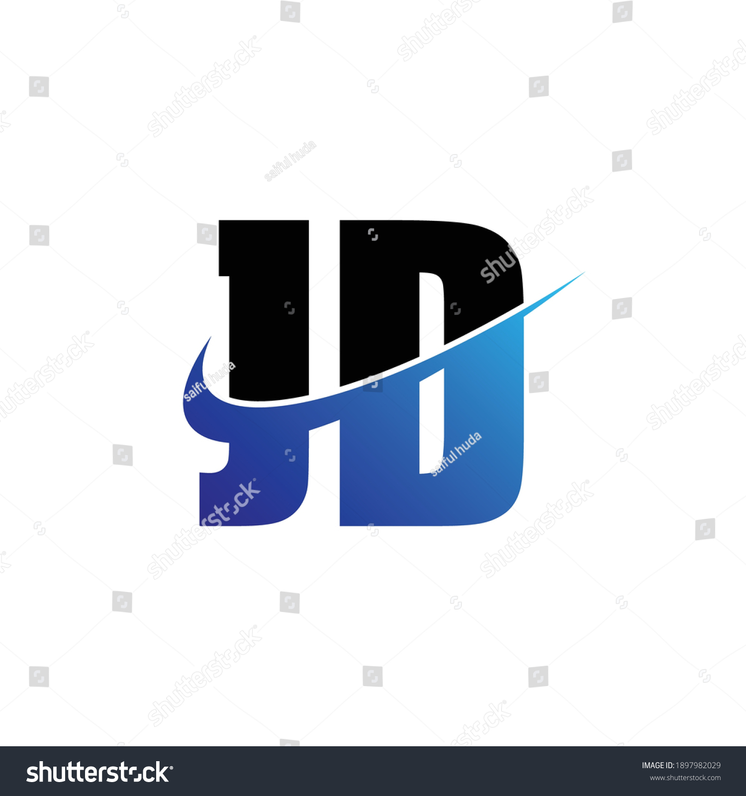 Letter Jd Simple Logo Design Vector Stock Vector (Royalty Free ...